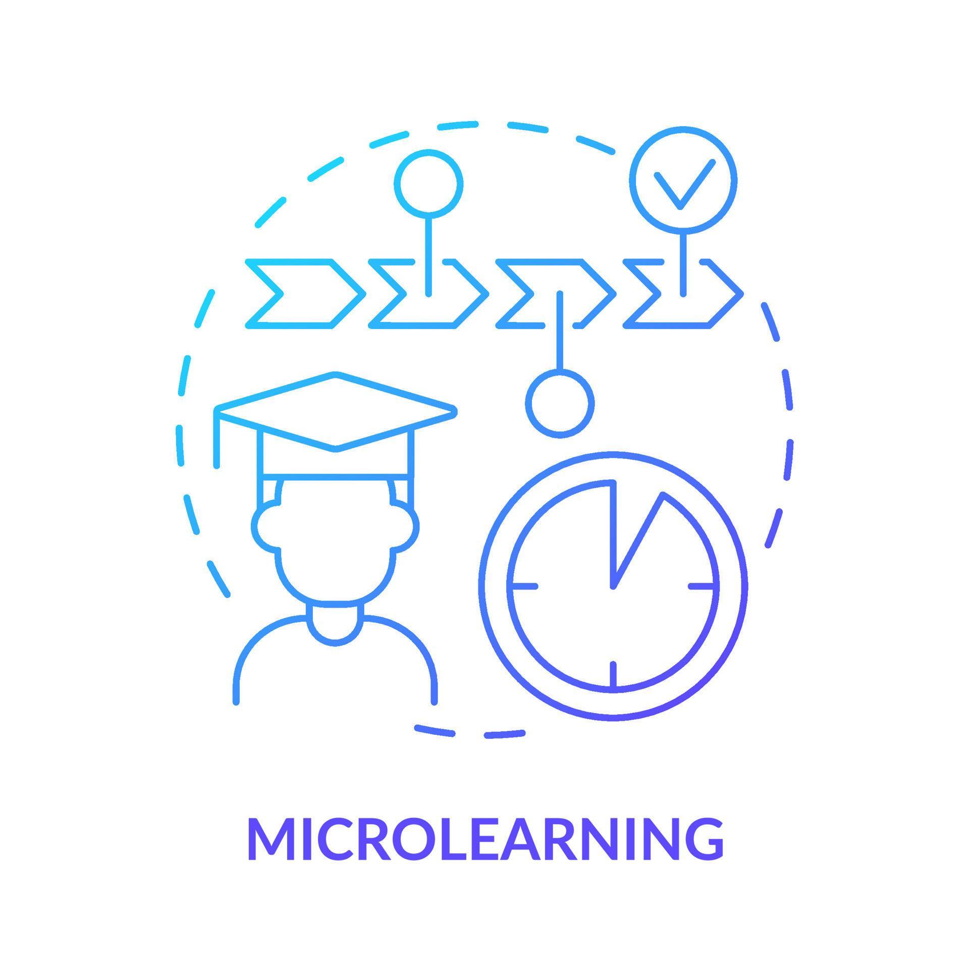 Microlearning blue gradient concept icon. New skill you can learn abstract idea thin line ...