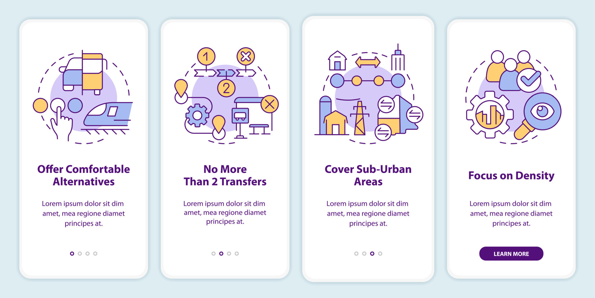 Building Mobility Services Onboarding Mobile App Screen Transport
