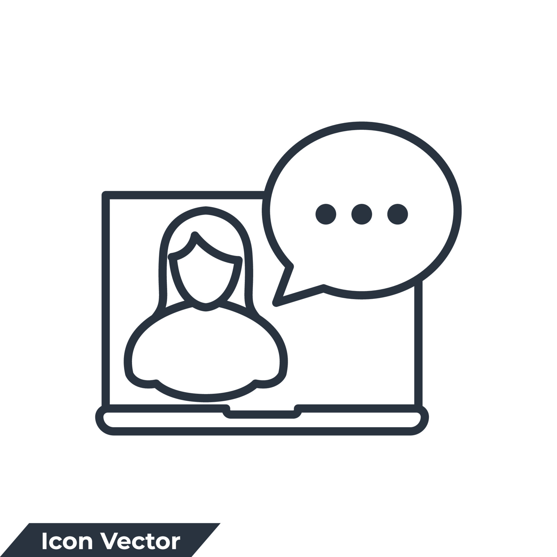 online course icon logo vector illustration. Educational resources ...
