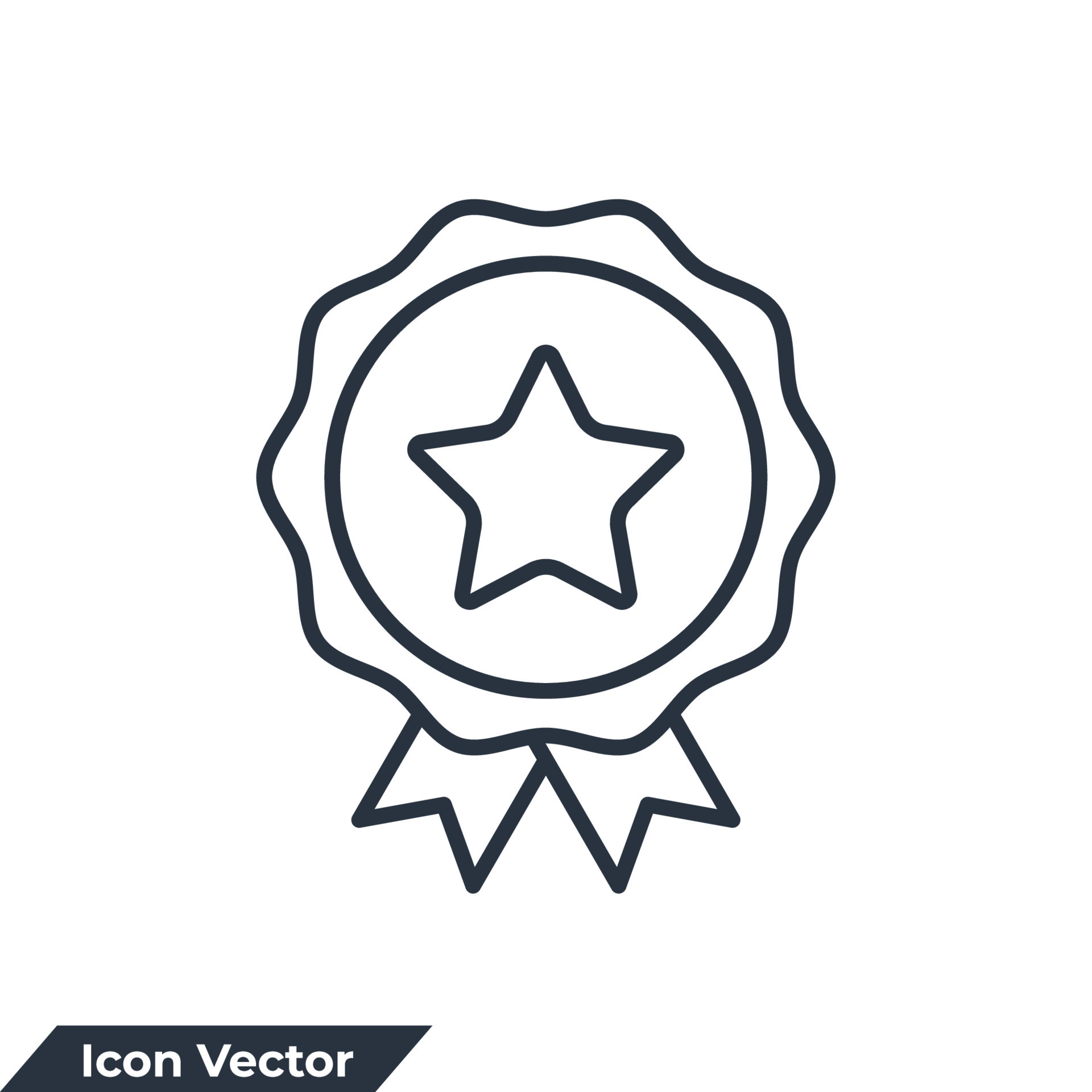 Medals Icon Logo Vector Illustration Premium Quality Achievement Badge Symbol Template For