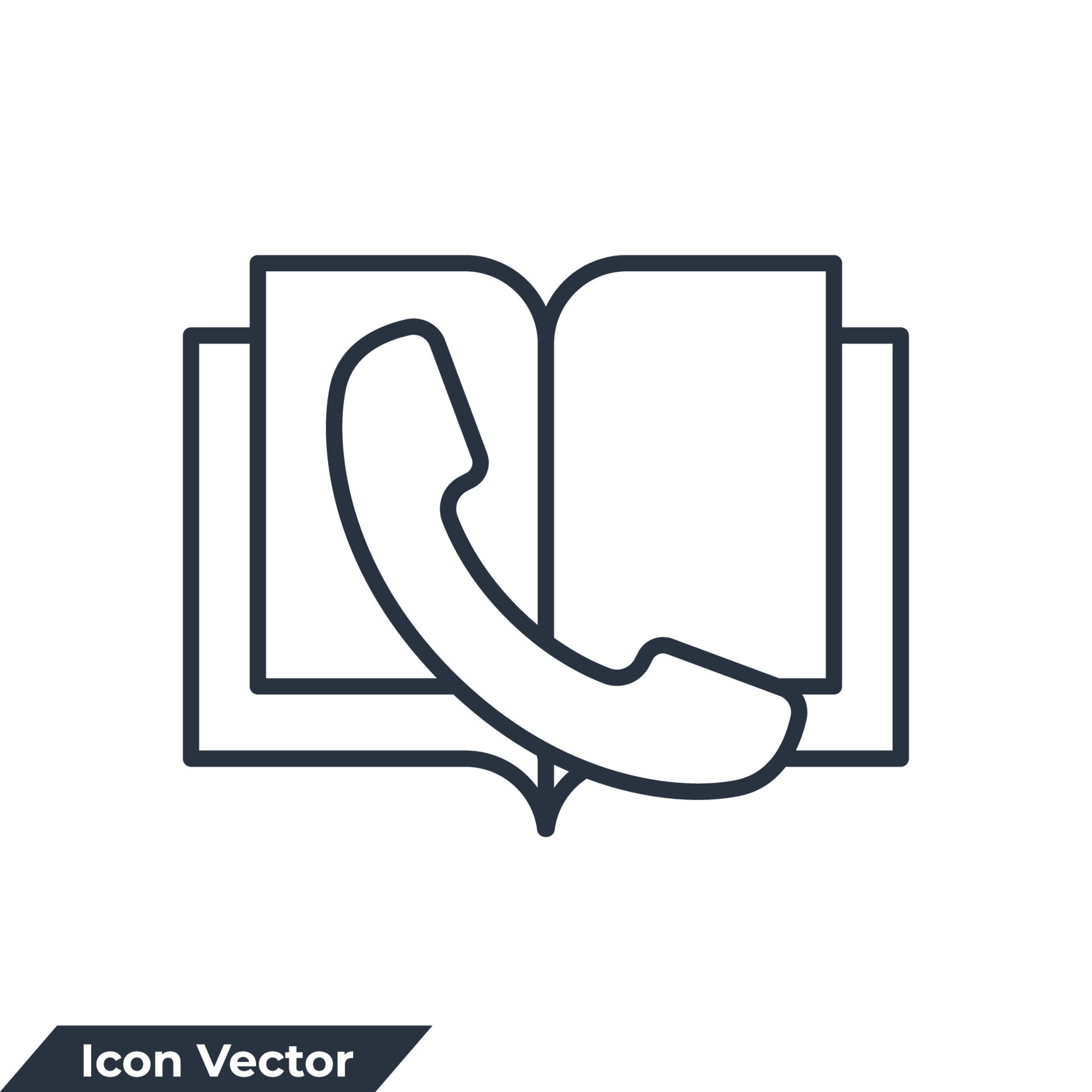 learning support icon logo vector illustration. book and phone symbol ...