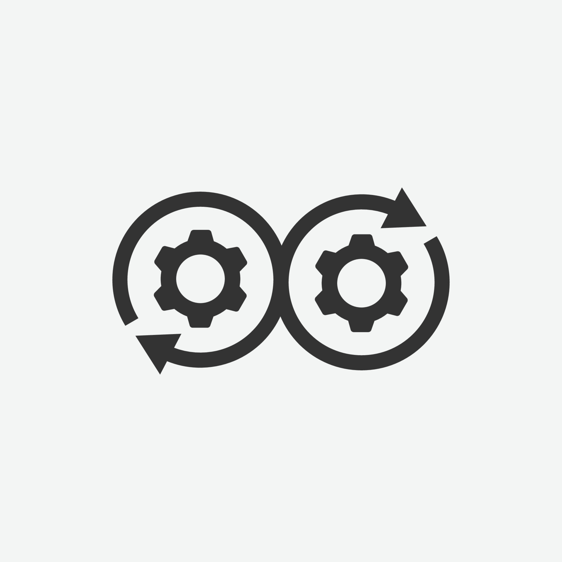 Devops icon. Development icon vector. Devops vector illustration on ... Devops icon. Development icon vector. Devops vector illustration on ...