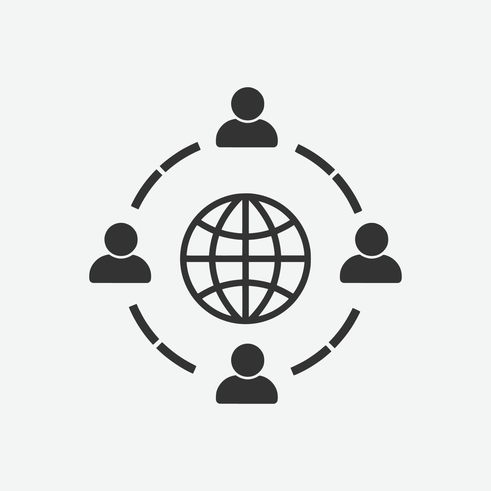 Outsourcing Icon Outsourcing Icon Symbol Business Vector Illustration On Isolated Background