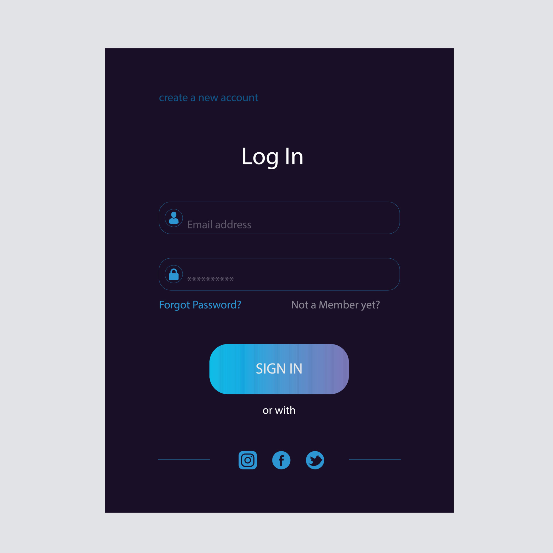 login forms page, sign in, Vector template design 11481465 Vector Art ... login forms page, sign in, Vector template design 11481465 Vector Art ...