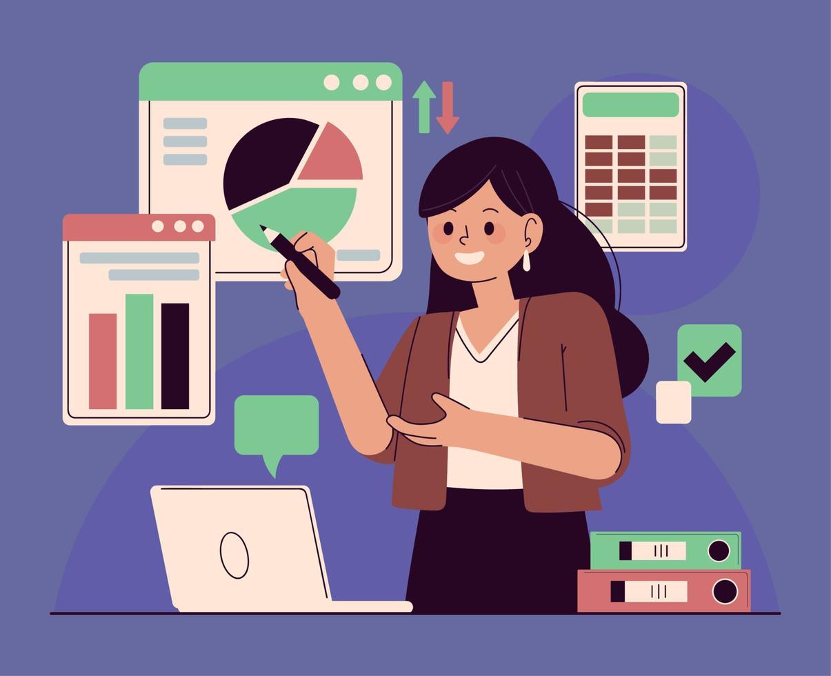 Accounting And Auditing Concept 11483382 Vector Art At Vecteezy