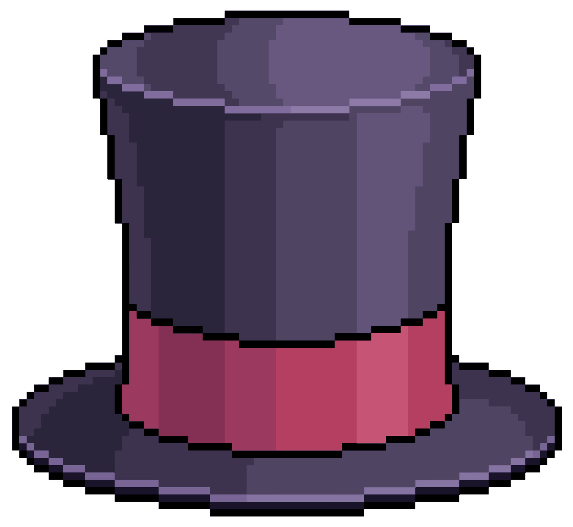 Pixel art black magician's top hat vector icon for 8bit game on white background 11484008 Vector ...
