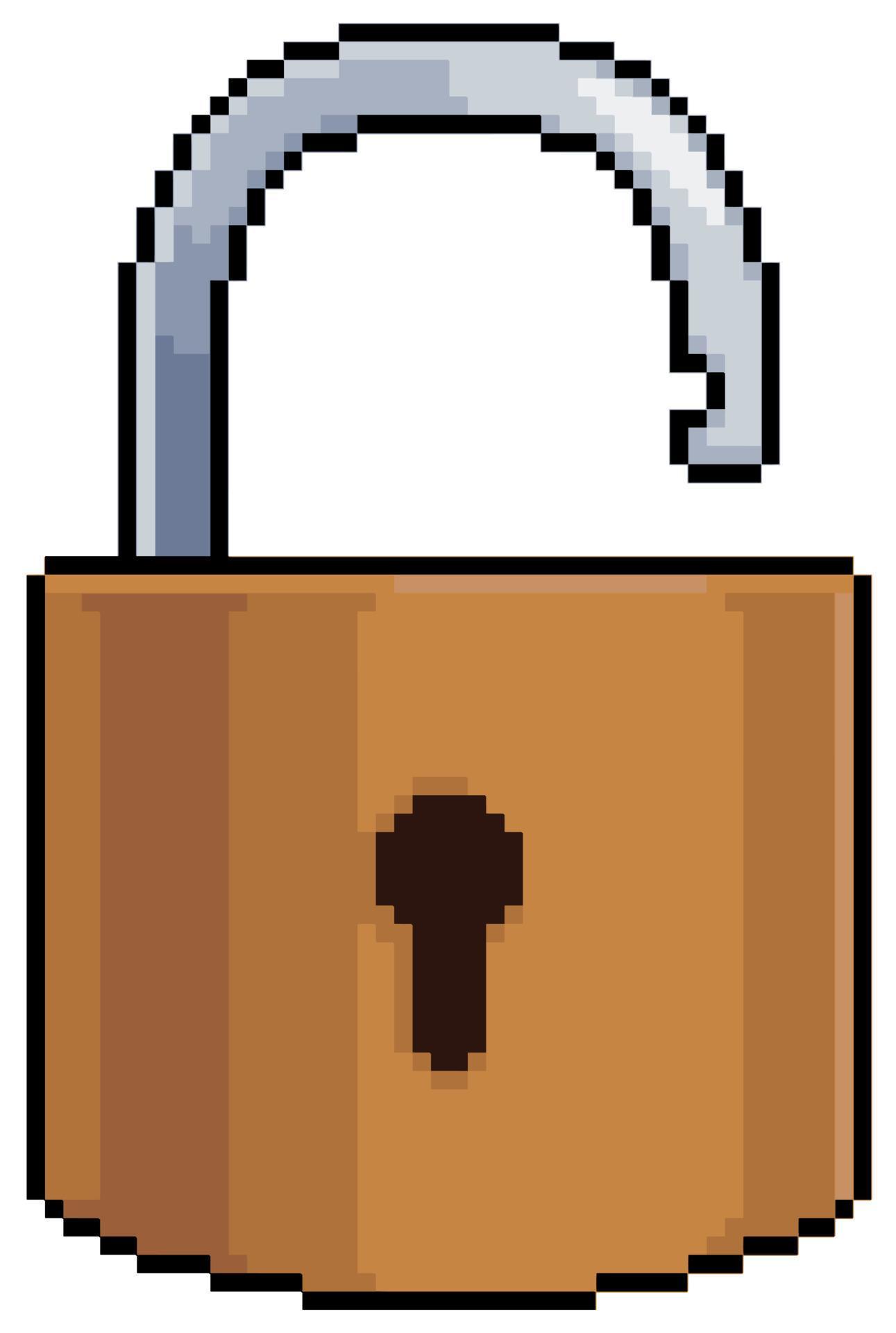 Pixel art open padlock vector icon for 8bit game on white background 11484161 Vector Art at Vecteezy
