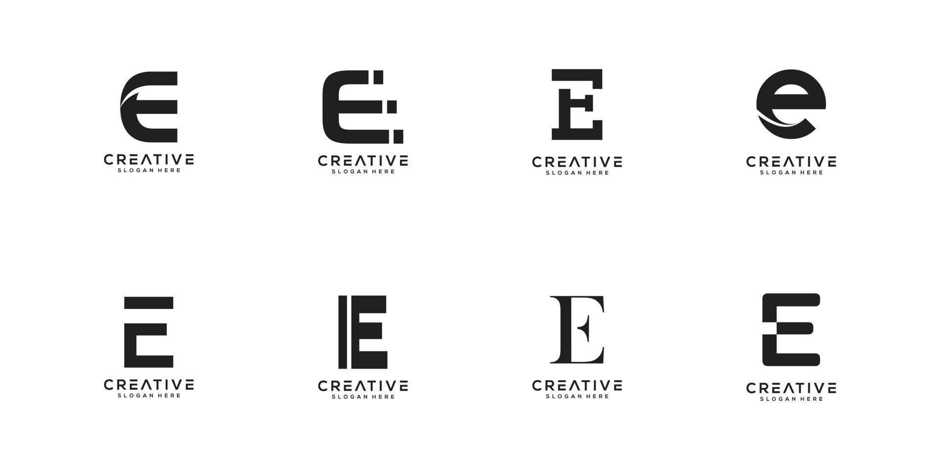 Set of initial letter E logo design template 11484346 Vector Art at ... Set of initial letter E logo design template 11484346 Vector Art at ...