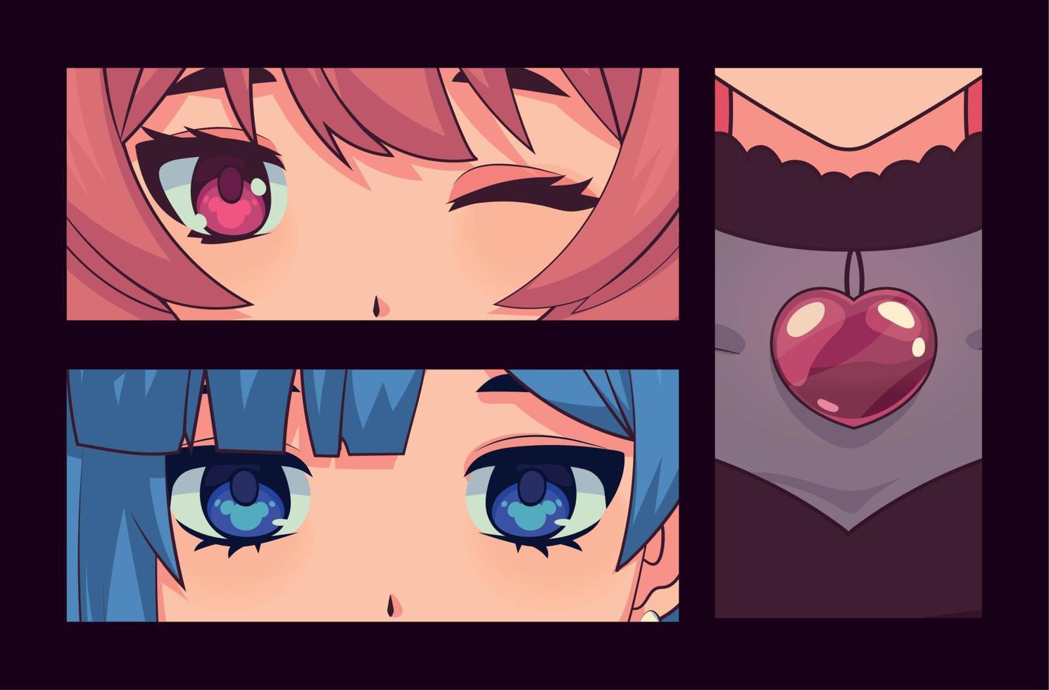 Anime Girls Closeup 11485174 Vector Art At Vecteezy
