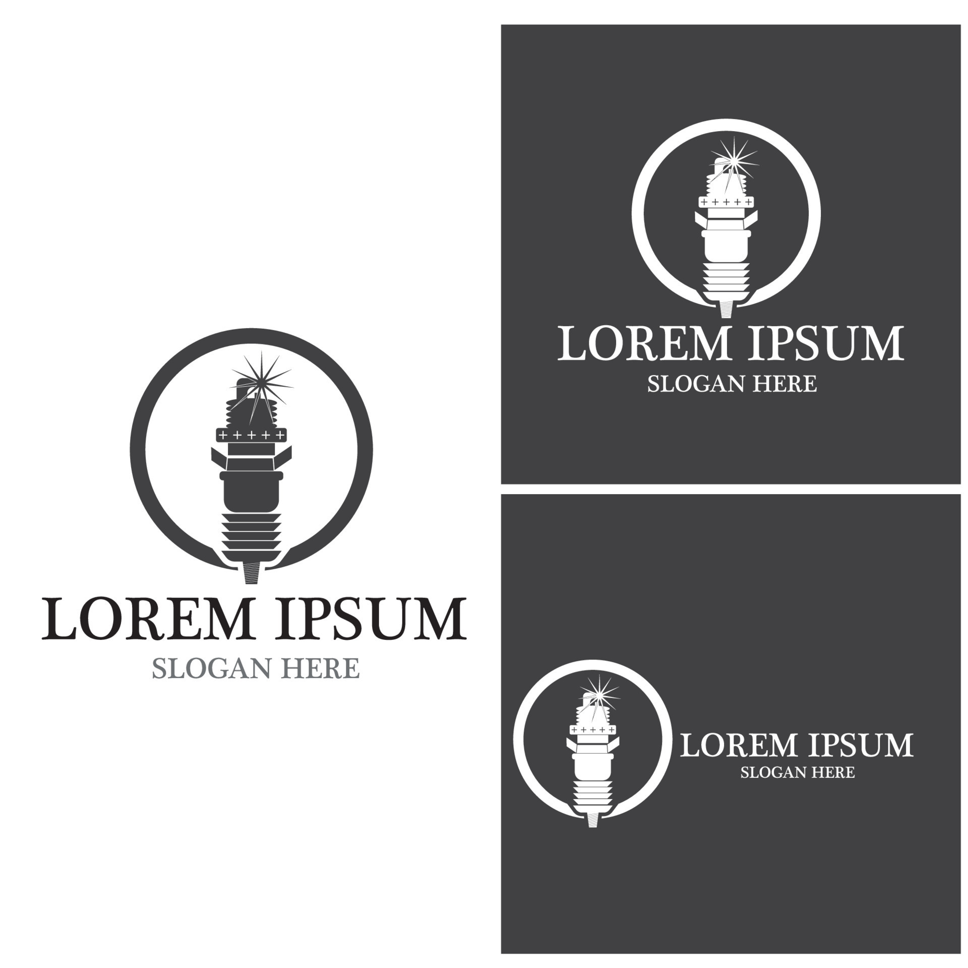 Spark Plug Icon And Symbol Vector Template 11486555 Vector Art At Vecteezy