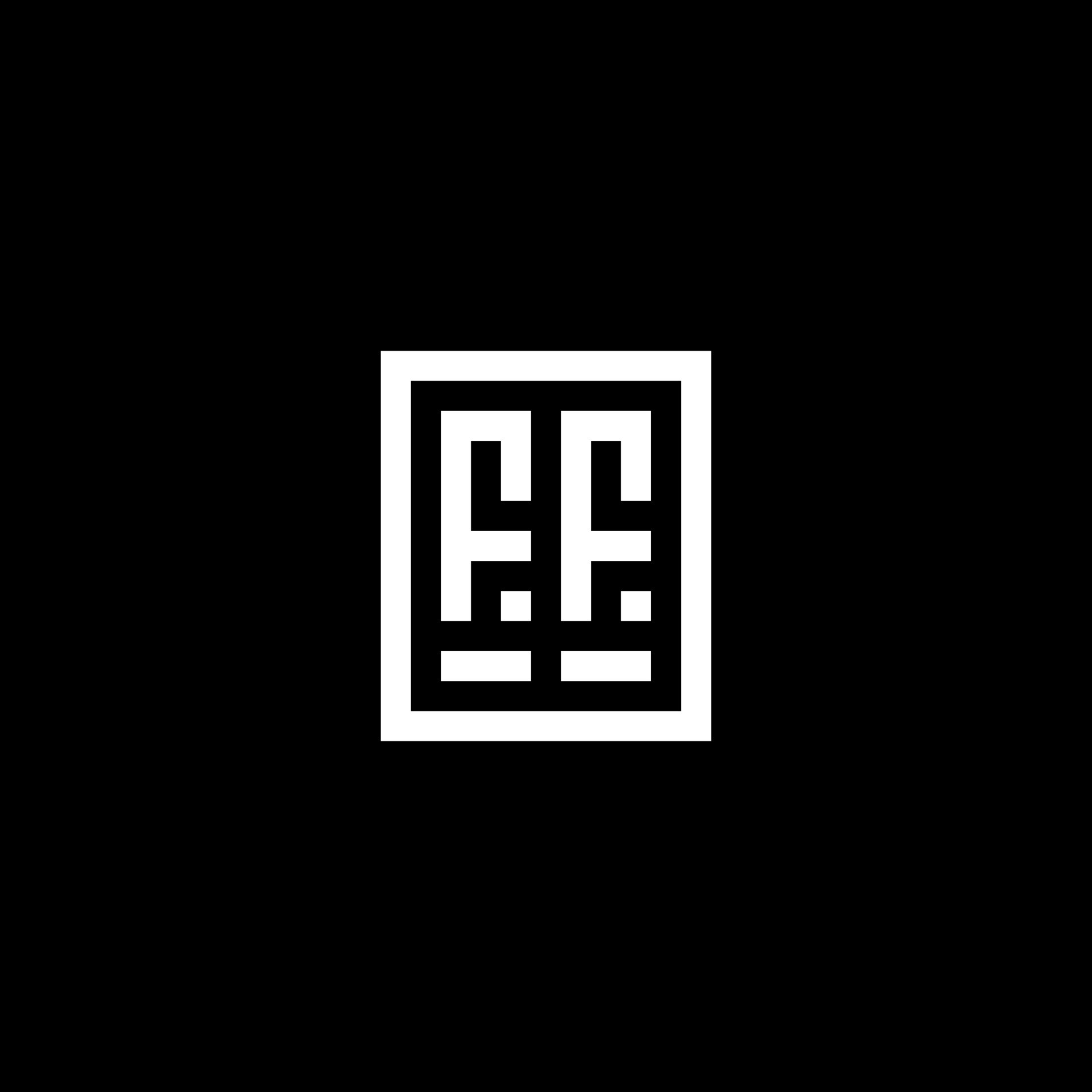 FF initial logo with square rectangular shape style 11487668 Vector Art ...