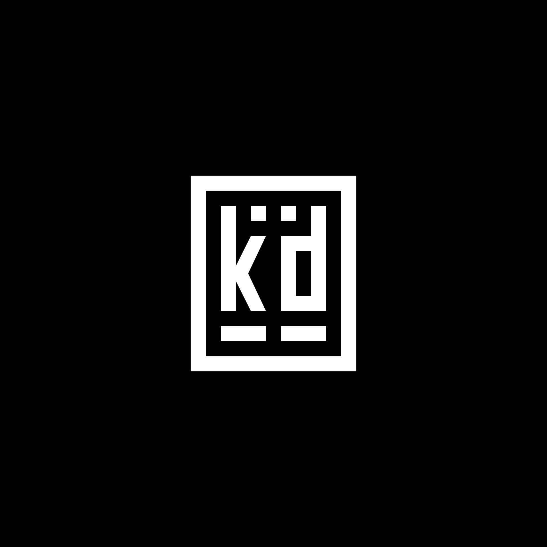 KD initial logo with square rectangular shape style 11487718 Vector Art at Vecteezy