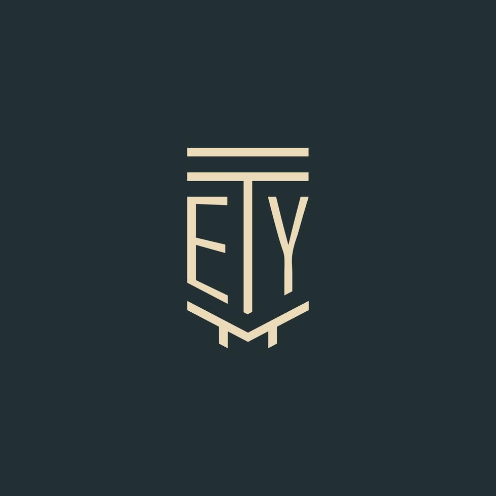 EY initial monogram with simple line art pillar logo designs 11488175 ... EY initial monogram with simple line art pillar logo designs 11488175 ...