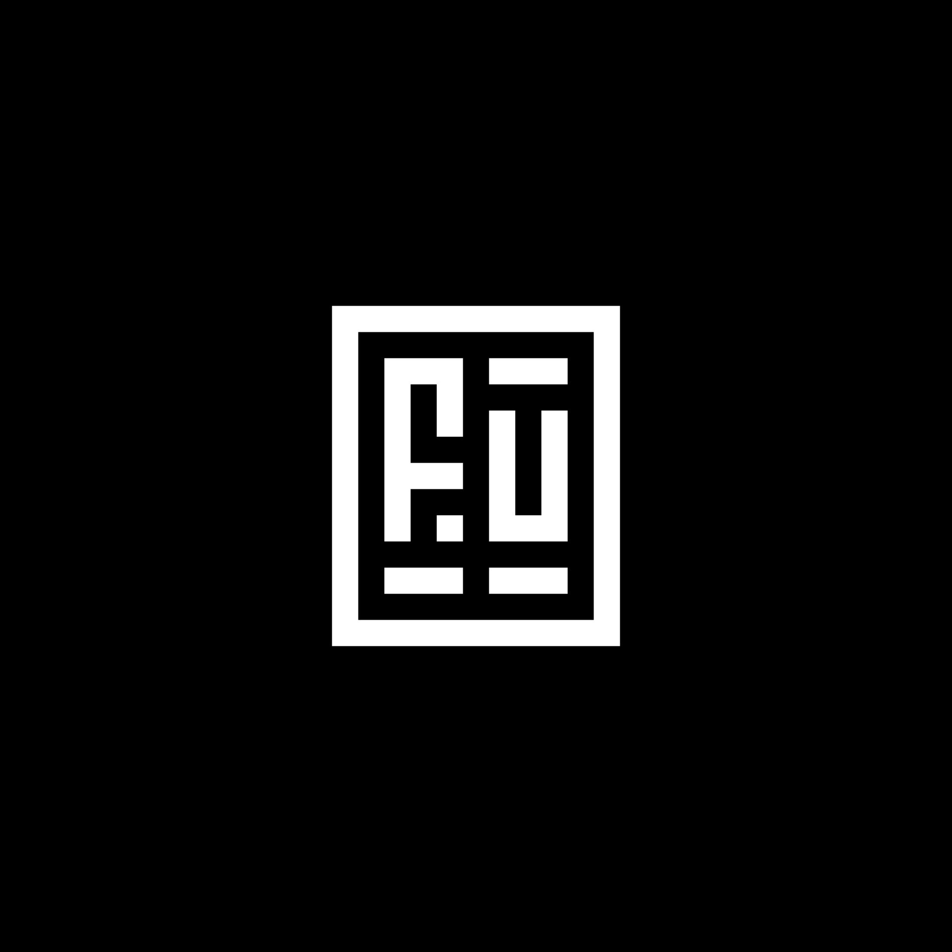 FU initial logo with square rectangular shape style 11488705 Vector Art ...