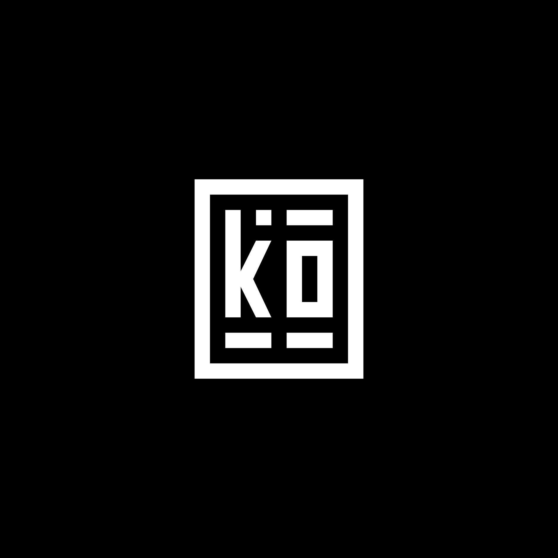KO initial logo with square rectangular shape style 11488710 Vector Art ...
