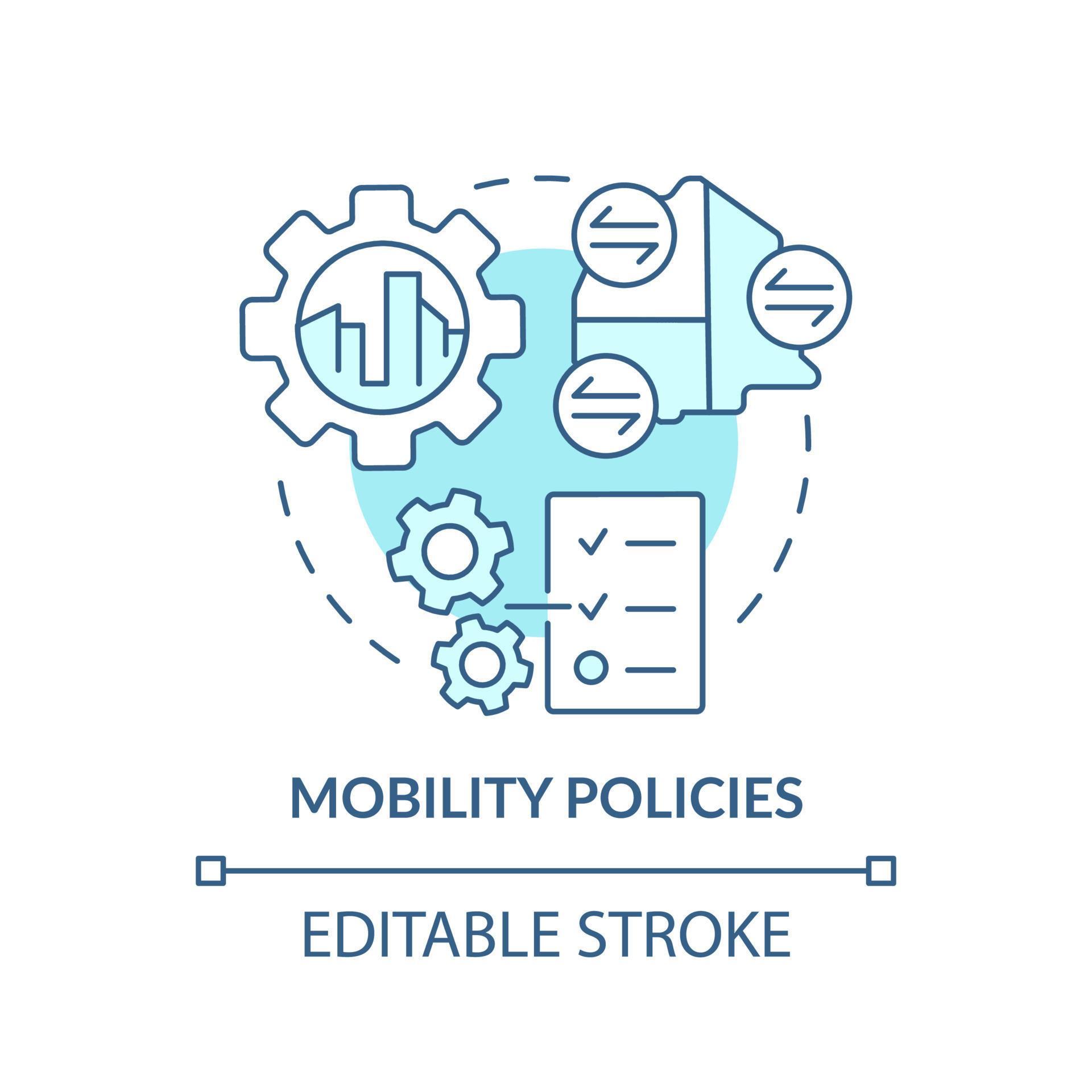 Mobility Policies Turquoise Concept Icon Maas Introduction Component