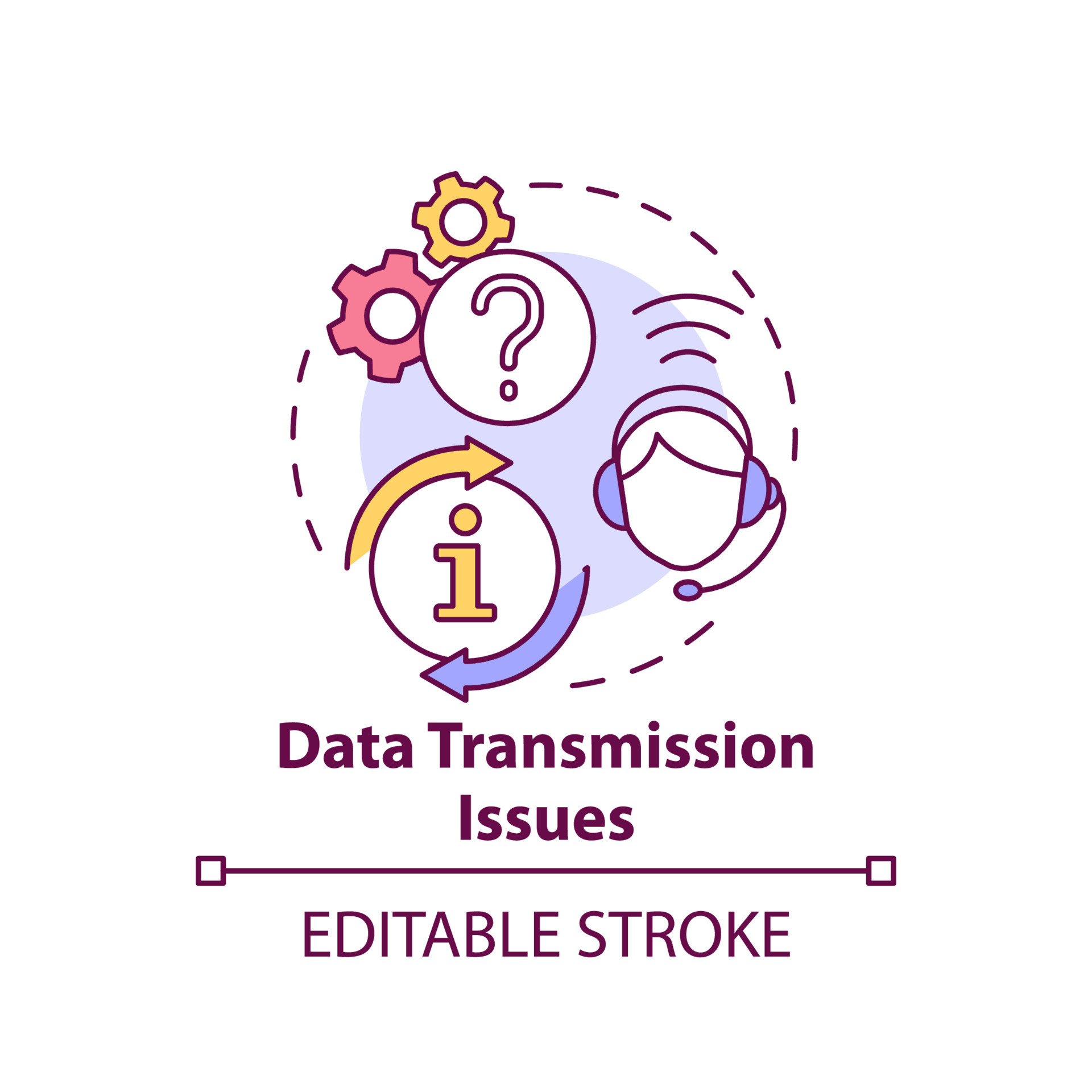 Data Transmission Issues Concept Icon Information Support Maas Issue Abstract Idea Thin Line