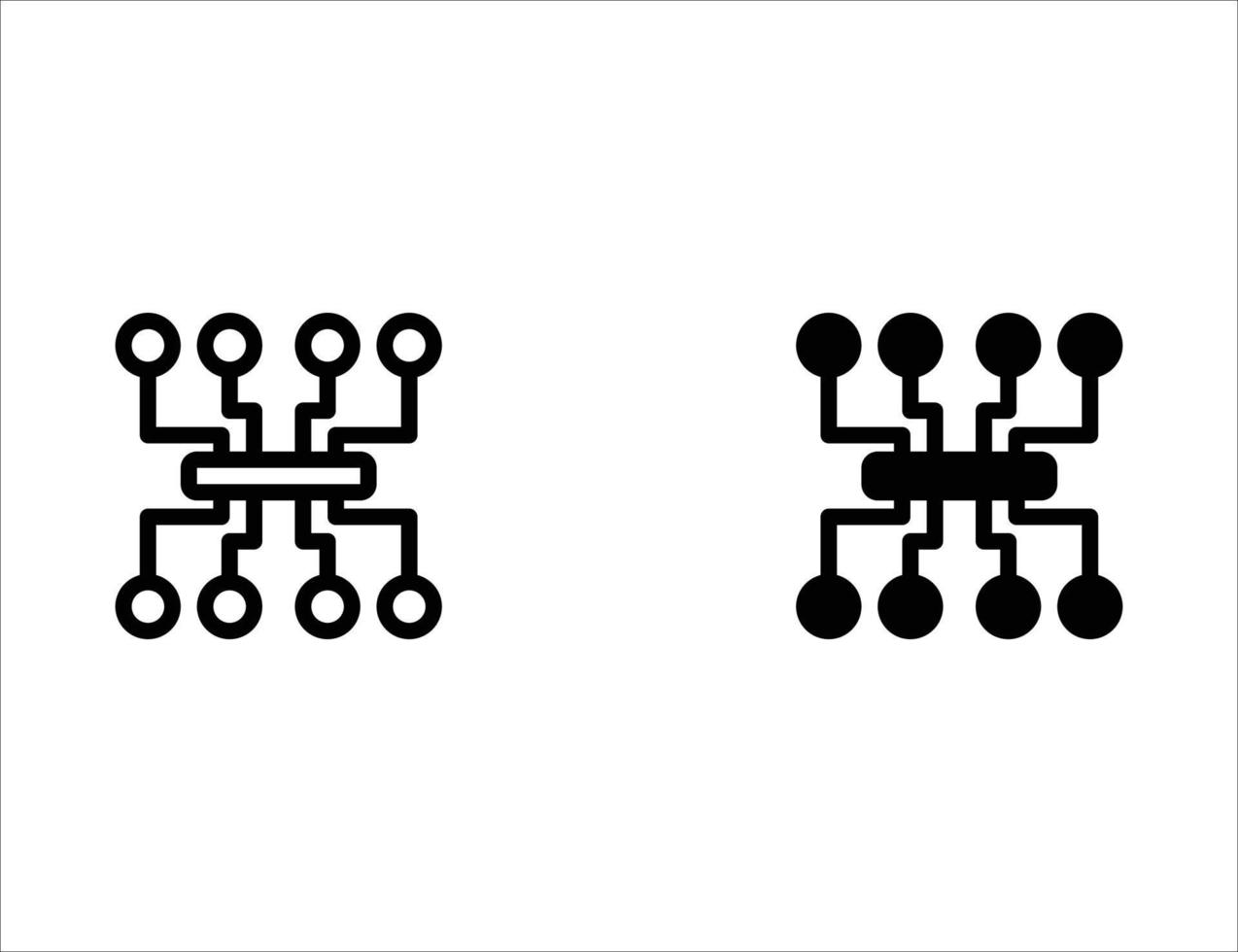 Network Connection Icon Outline Icon And Solid Icon 11496316 Vector Art At Vecteezy