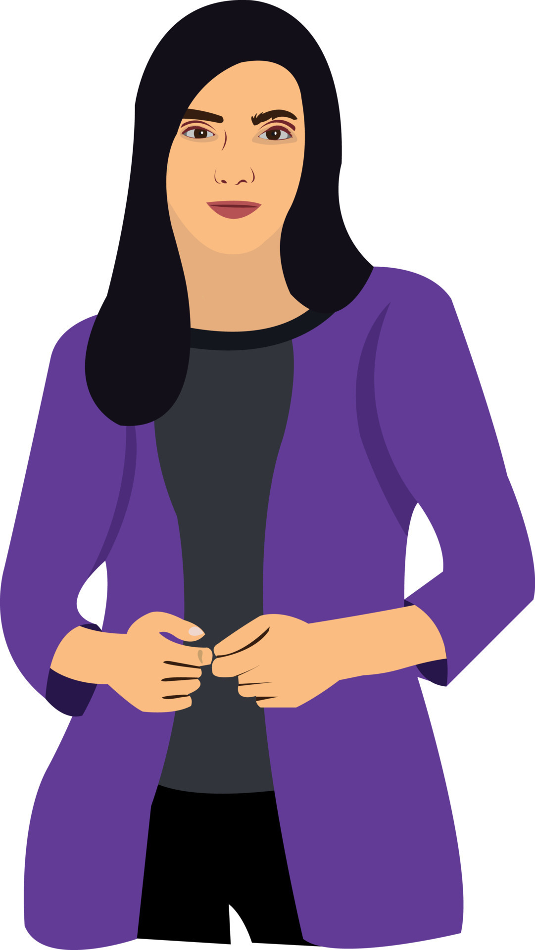 business girl flat vector illustration 11496661 Vector Art at Vecteezy