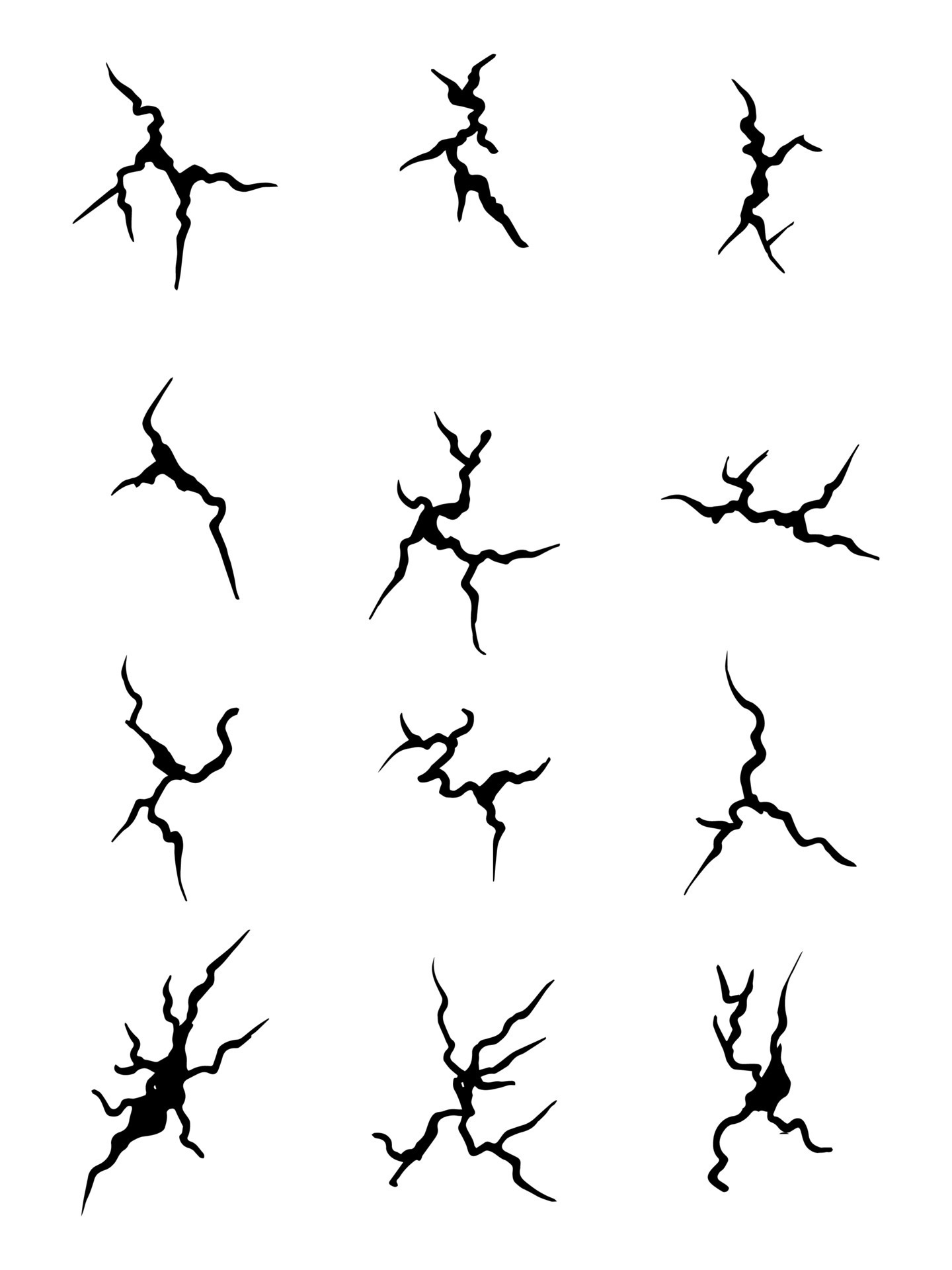 Hand Drawn Cracked Wall Ground Glass Egg Doodle Break Set Vector Illustration 11500628