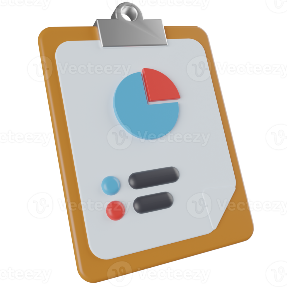 Chart Report 3d Illustration 11501628 Png