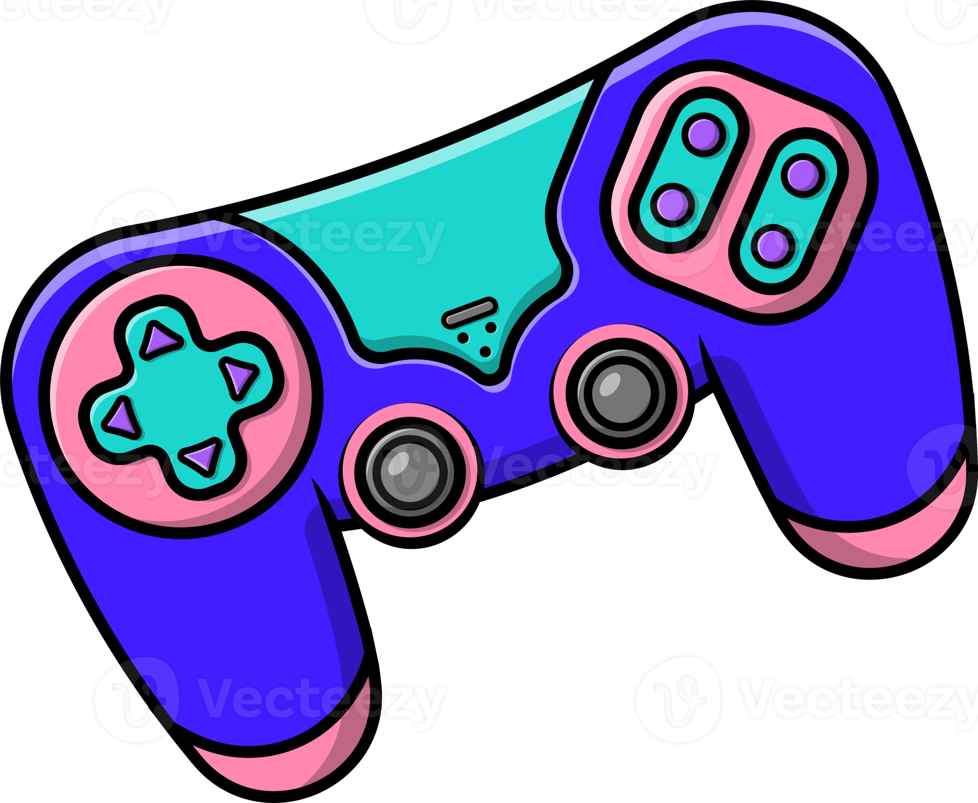 Floating Game Controller Sport Cartoon Vector Icon Illustration Flat