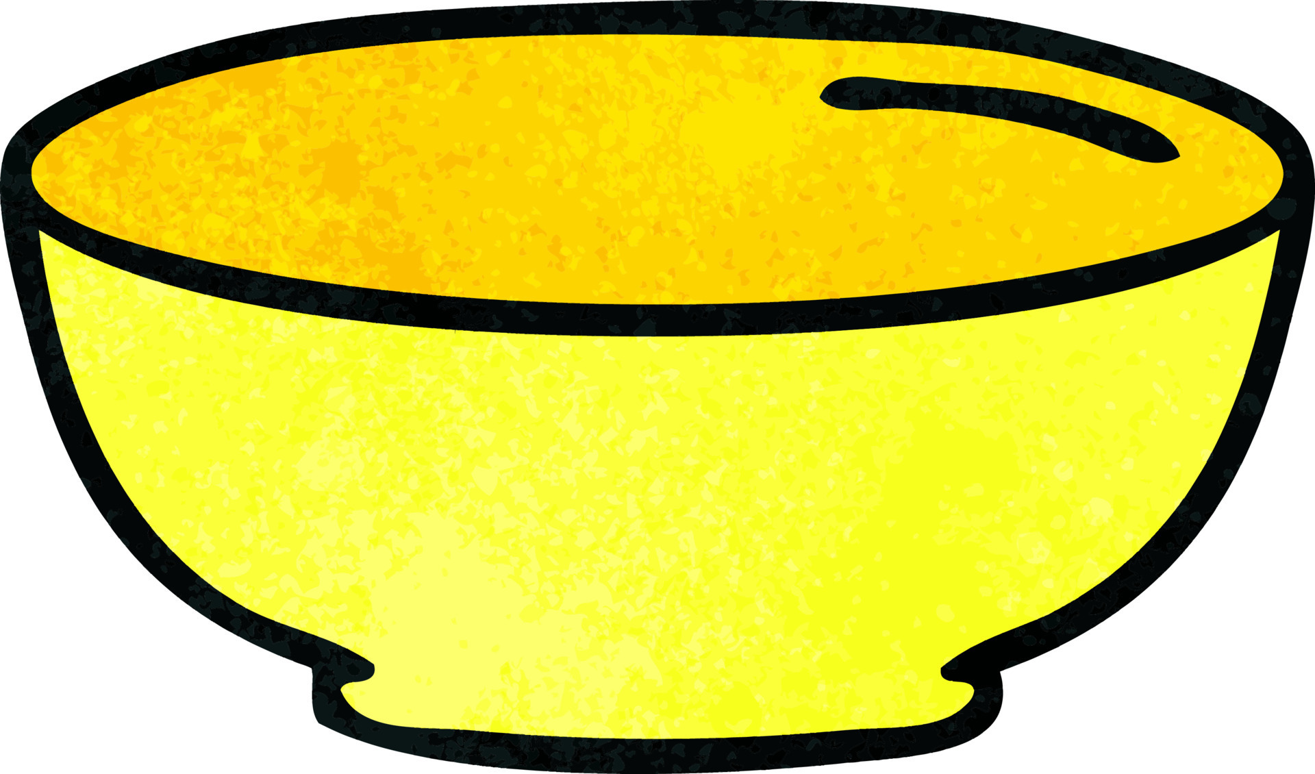 quirky hand drawn cartoon bowl 11502603 Vector Art at Vecteezy