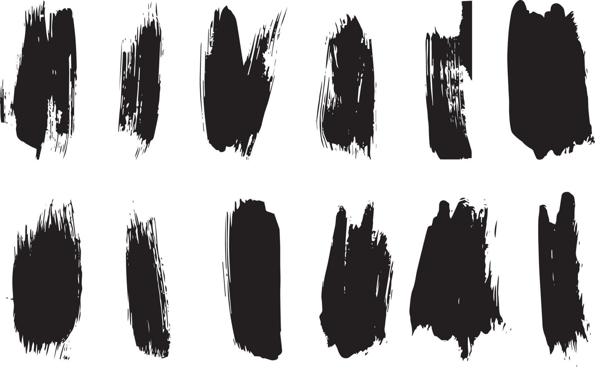 Set of grunge paint brush strokes 11505507 Vector Art at Vecteezy
