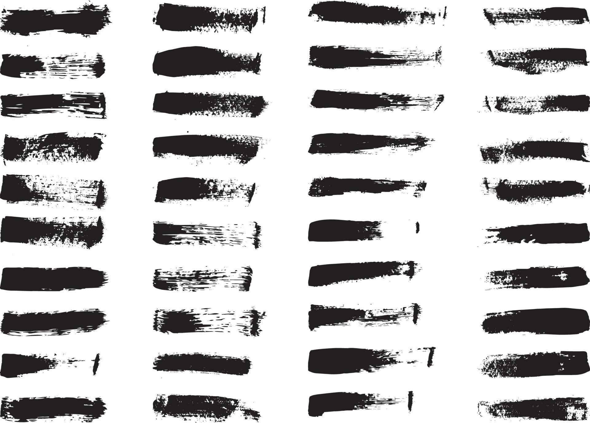 Set of grunge paint brush strokes 11505520 Vector Art at Vecteezy