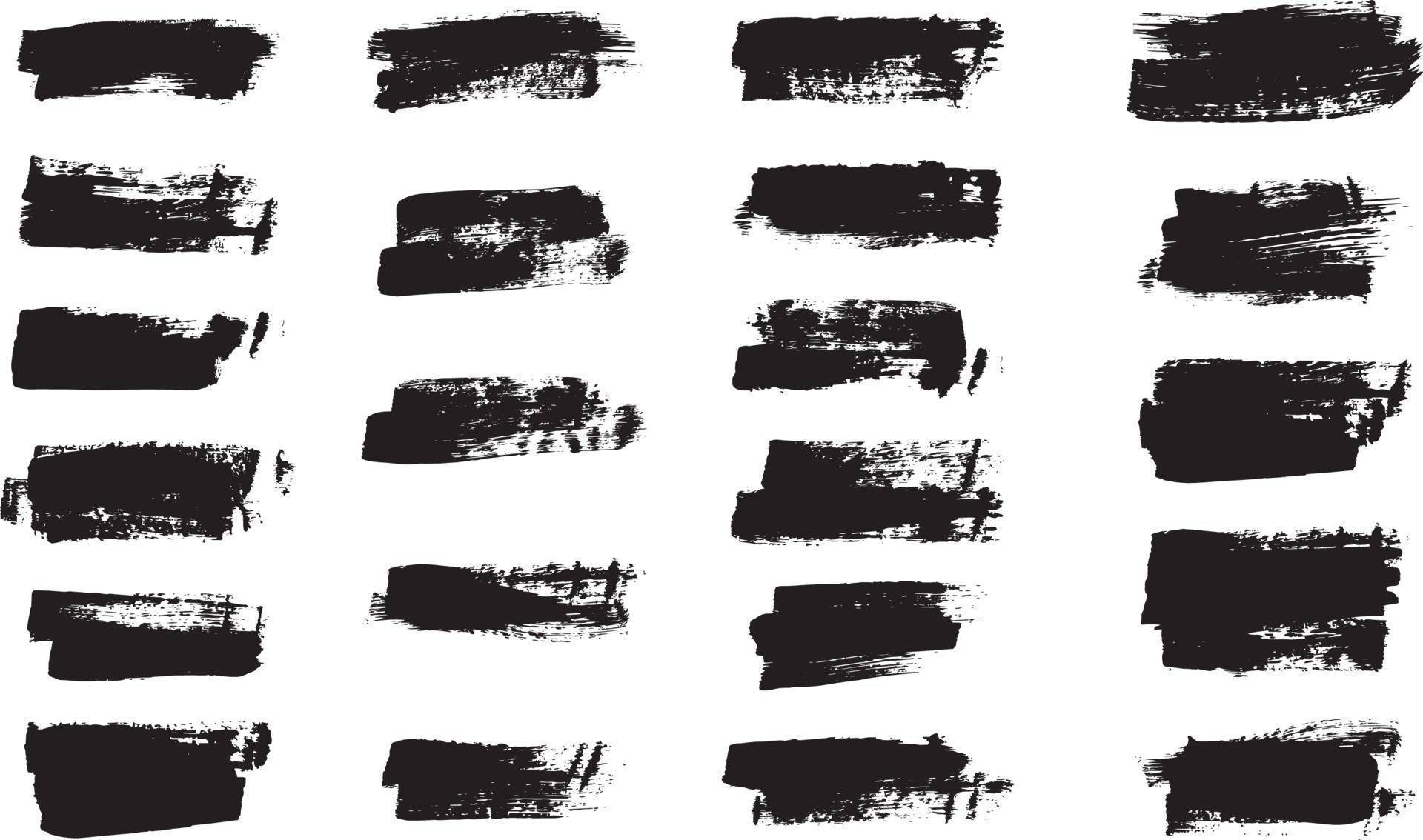 Set of grunge paint brush strokes 11505523 Vector Art at Vecteezy