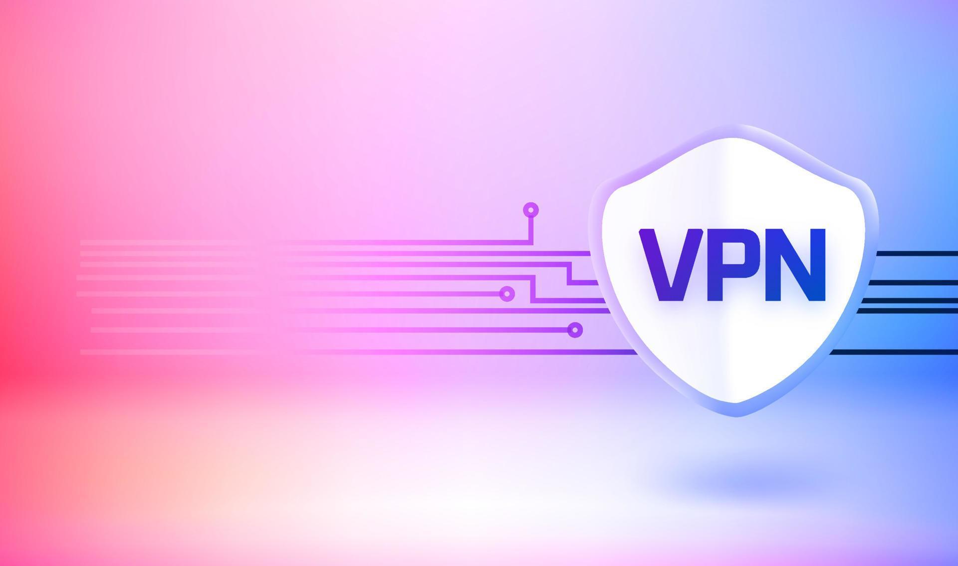 Protected data with VPN service concept. 3D vector banner with copy space 11506937 Vector Art at ...