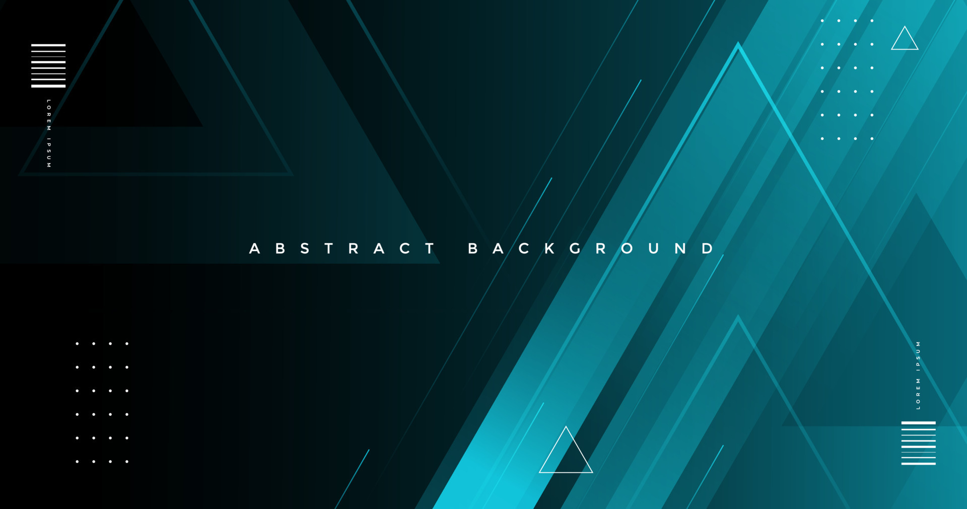 Abstract bright green triangle background with gradient line elements ...