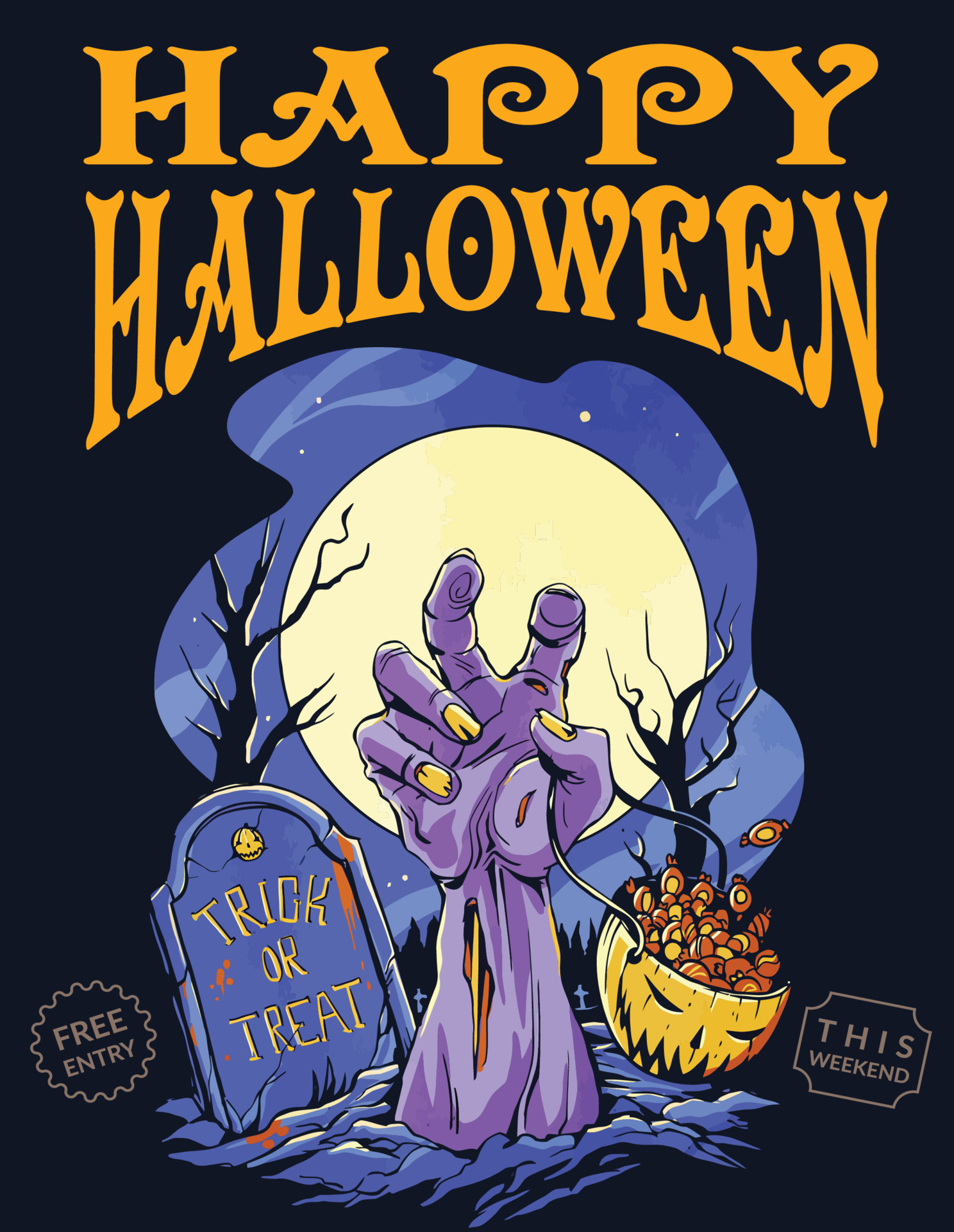 Happy Halloween Party Free Entry 11508222 Vector Art at Vecteezy Happy Halloween Party Free Entry 11508222 Vector Art at Vecteezy