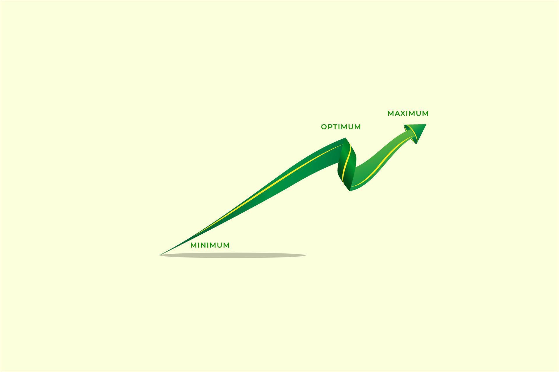 Arrow of minimum, optimum and maximum 11512363 Vector Art at Vecteezy