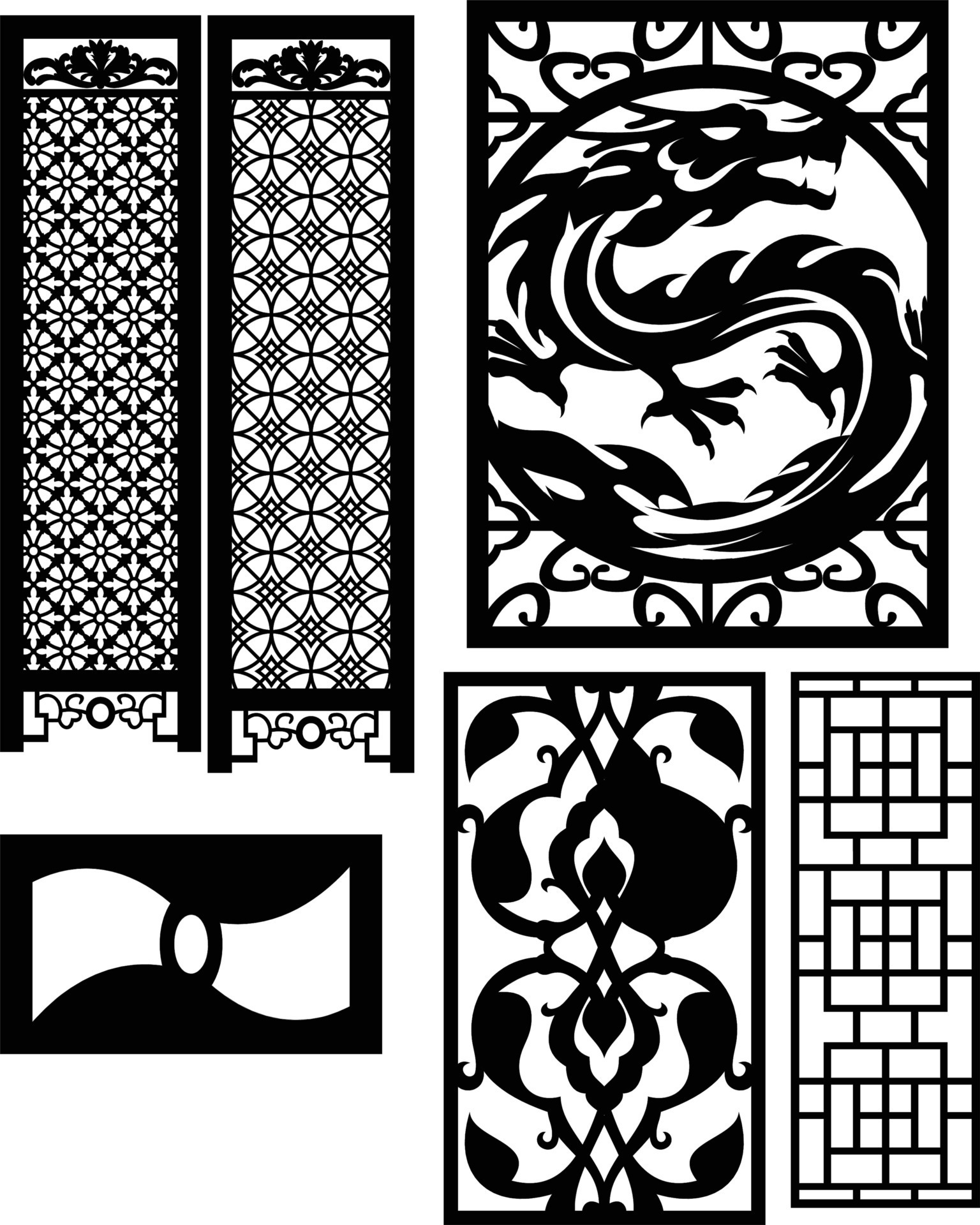 Jali Design For Graphic And Cnc Router Geometric Laser Cutting Vector Pattern 11512876 Vector