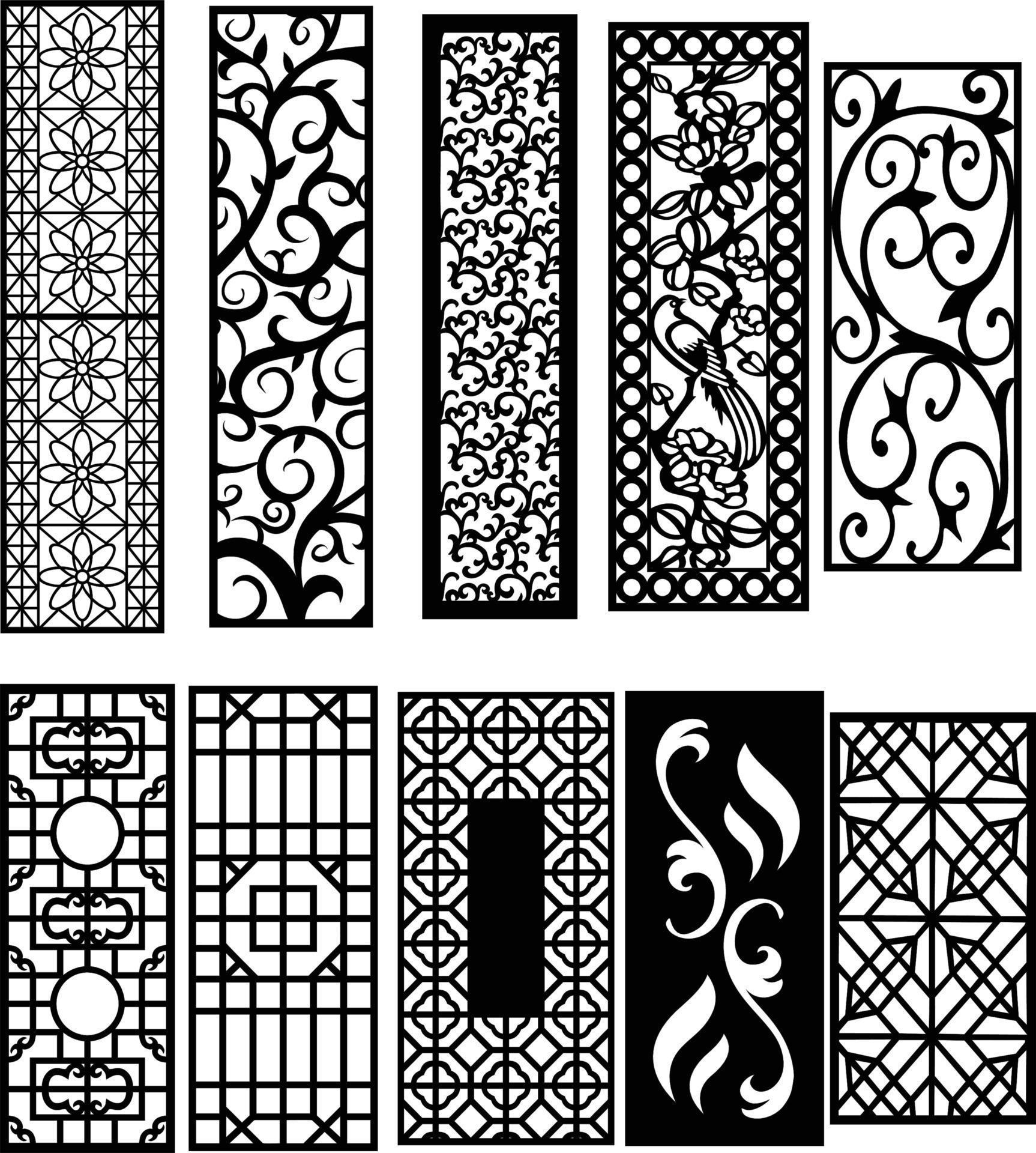 Jali Design For Graphic And Cnc Router Geometric Laser Cutting Vector Pattern 11512877 Vector