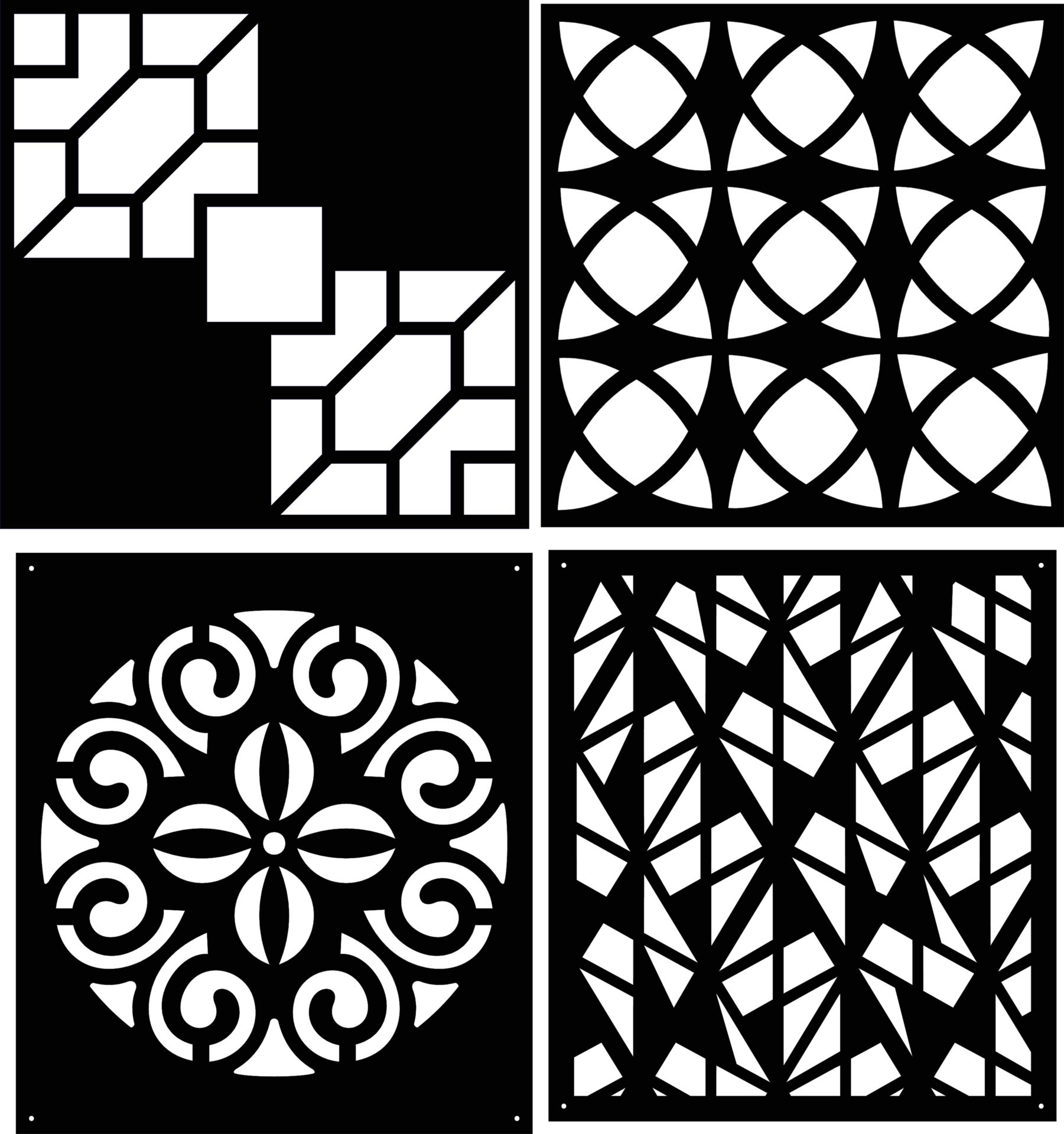 Jali Design For Graphic And Cnc Router Geometric Laser Cutting Vector Pattern 11512878 Vector