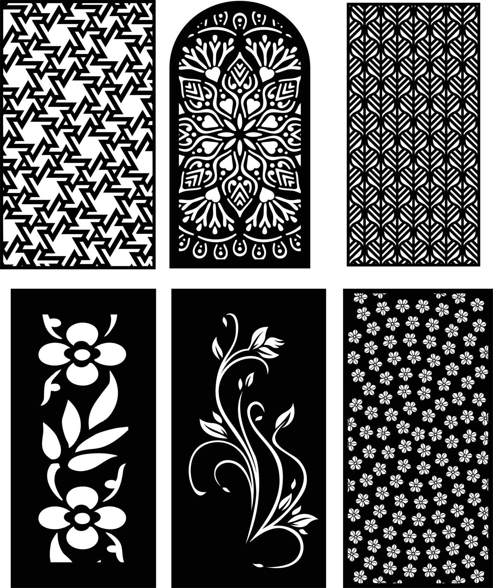 Jali design for graphic and CNC.router Geometric laser cutting vector pattern. 11512880 Vector ...