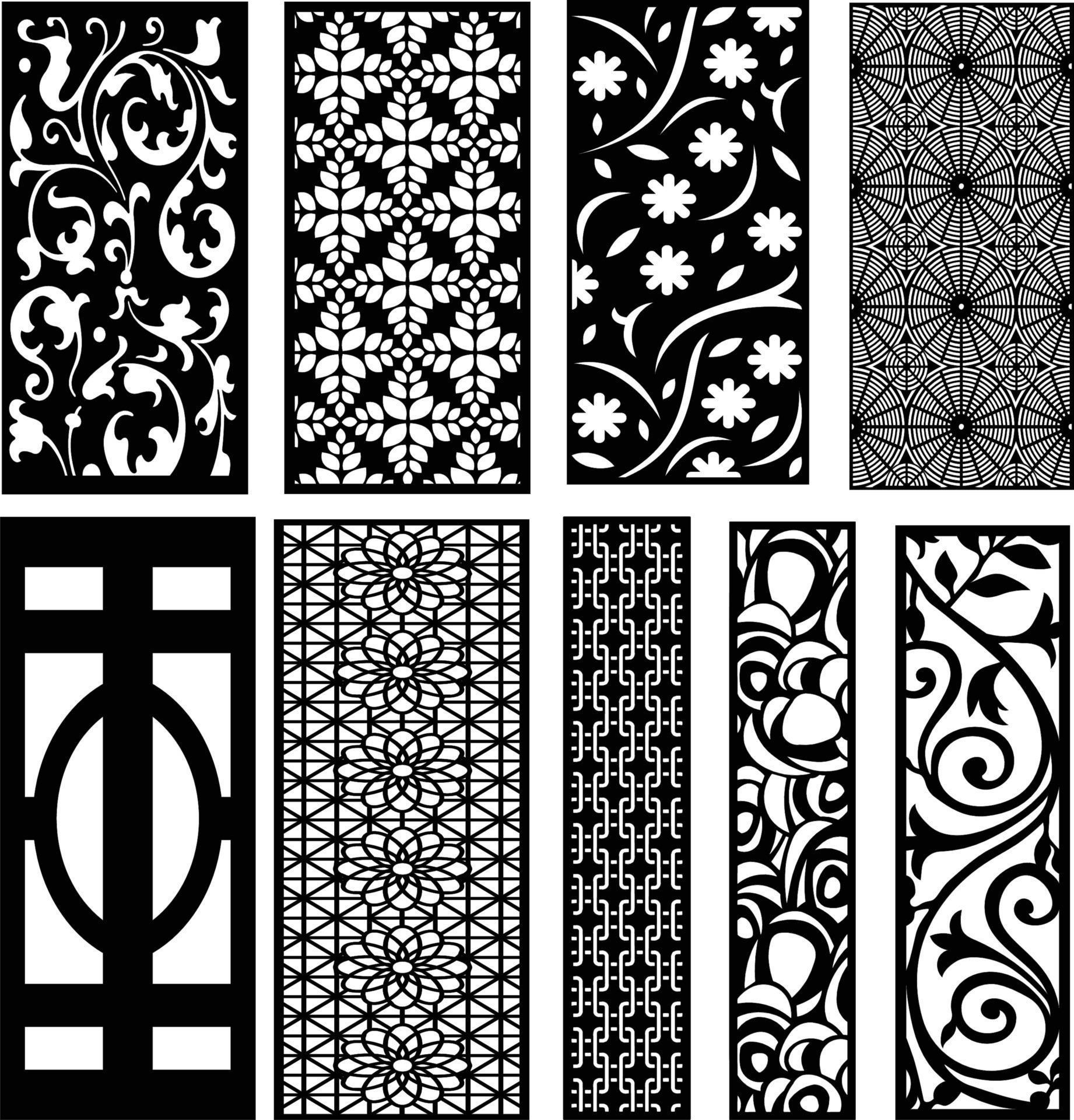 Jali design for graphic and CNC.router Geometric laser cutting vector pattern. 11512883 Vector ...