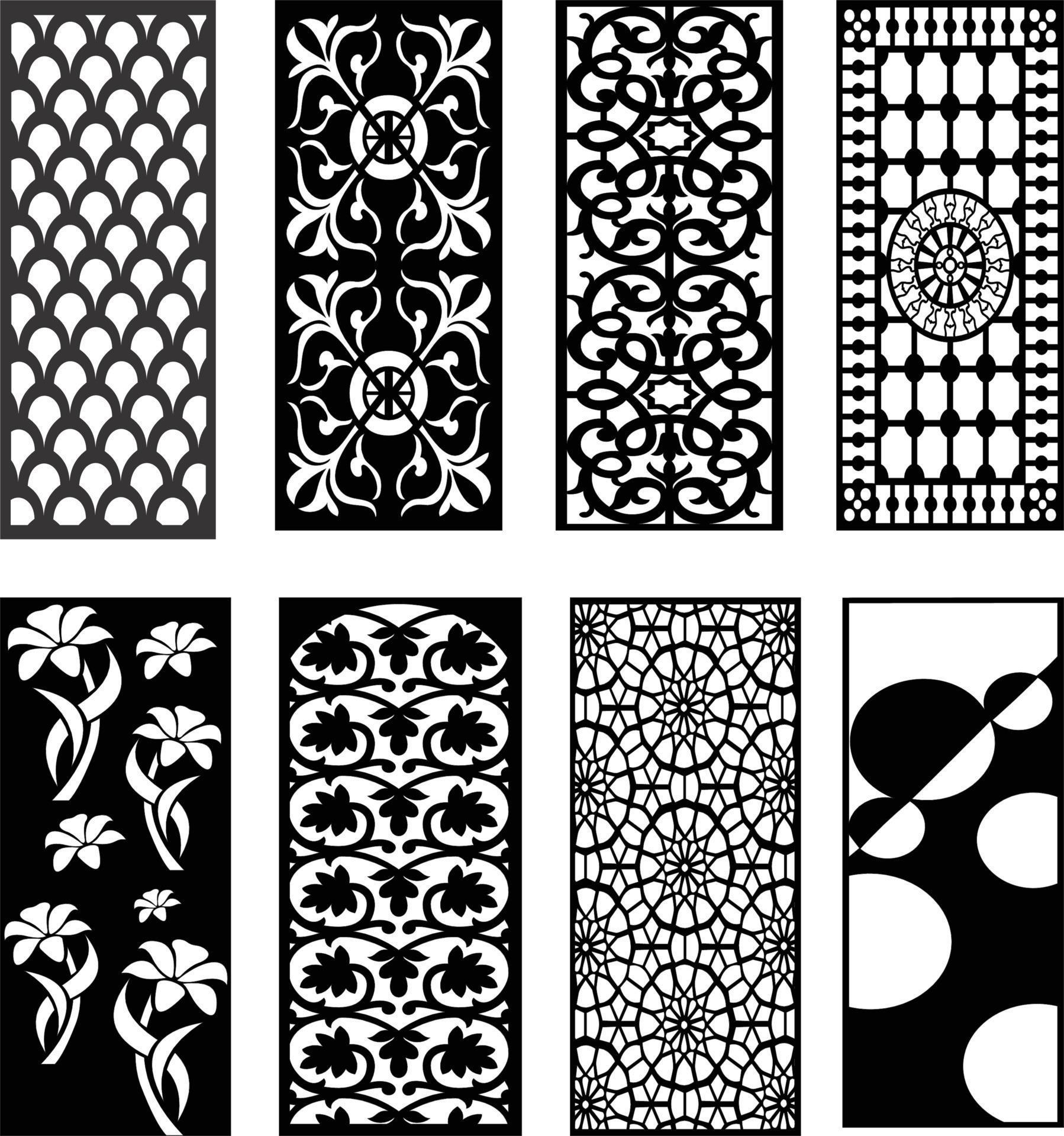 Jali design for graphic and CNC.router Geometric laser cutting vector pattern. 11512884 Vector ...