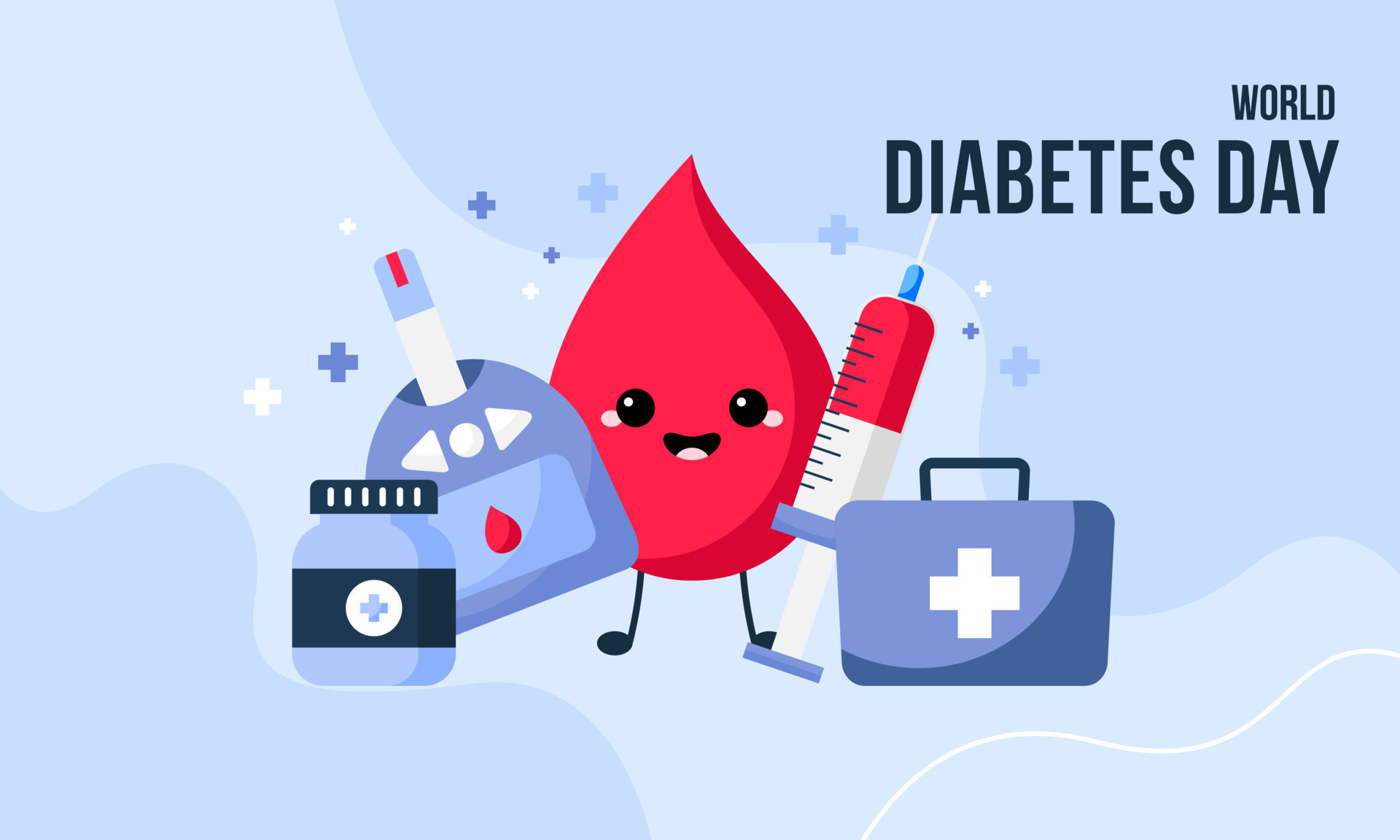 World Diabetes Day Hand Drawn Illustration 11512943 Vector Art At Vecteezy