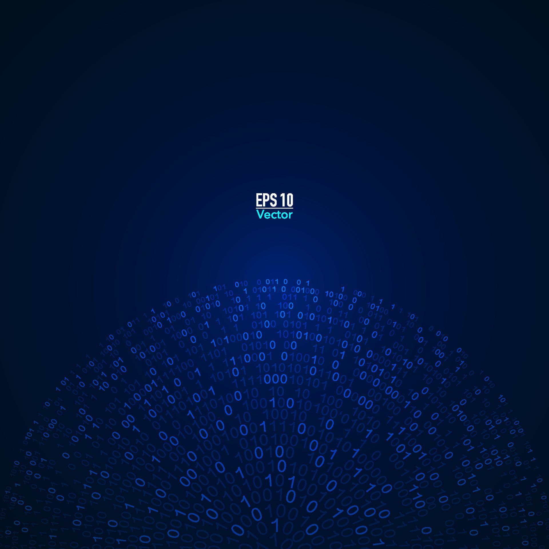 blue binary background 11513394 Vector Art at Vecteezy