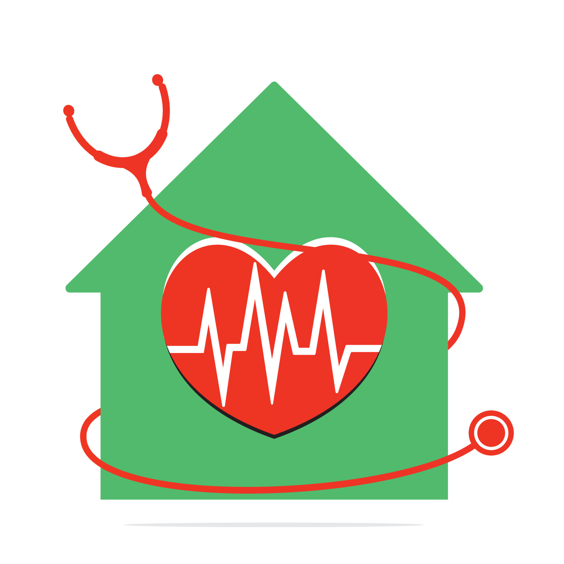 Home Clinic medical vector logo design. Stethoscope and heart beat logo vector design. 11514820 ...