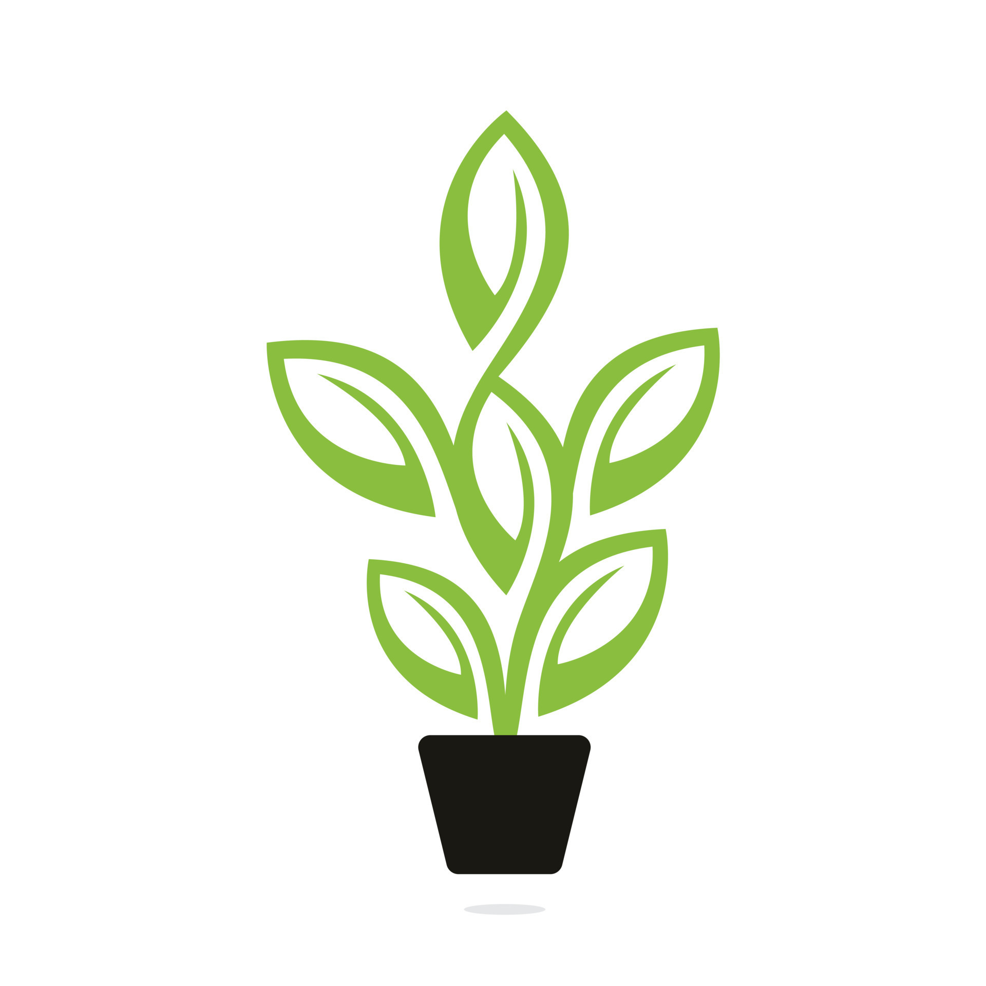 Flowers Pot And Plant Pot Vector Illustration Design Green Tree On Pot