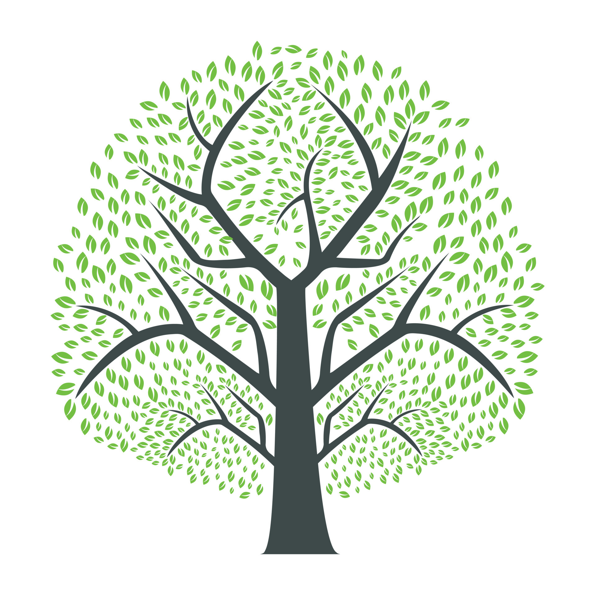 Heavy Green Tree Vector Template Design. Tree Vector Design. 11515092 ...