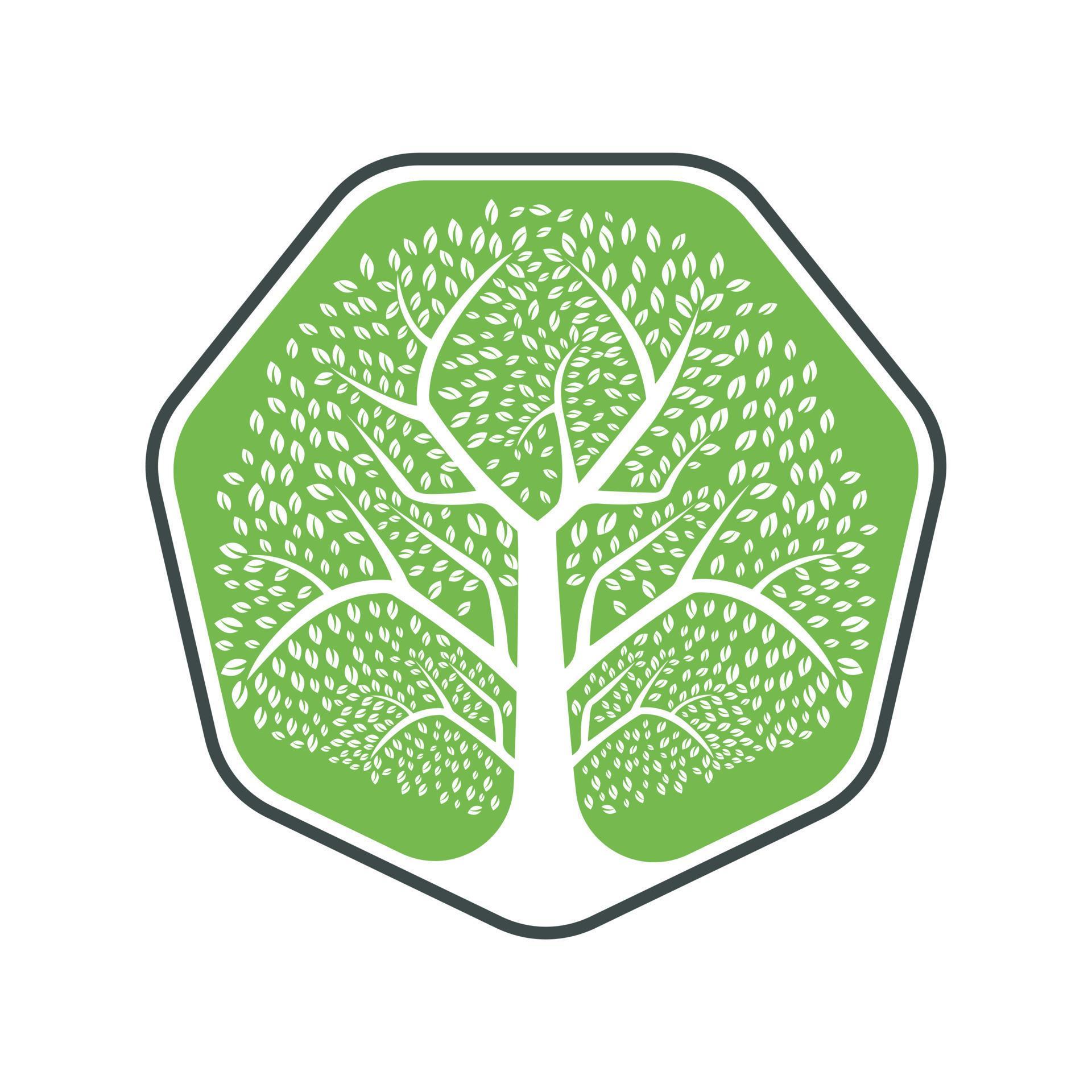 Heavy Green Tree Vector Template Design. Tree Vector Design. 11516457 ...