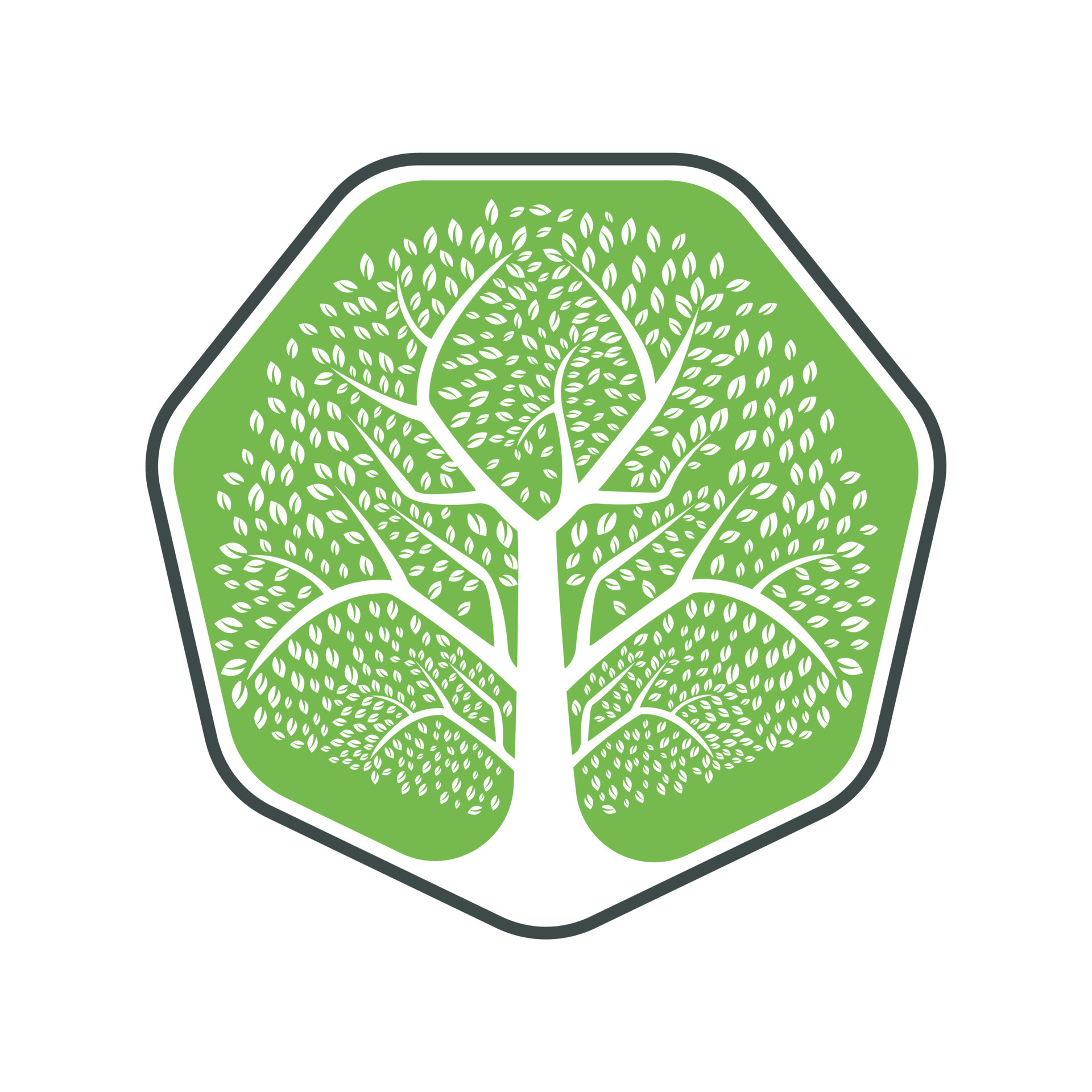 Heavy Green Tree Vector Template Design. Tree Vector Design. 11516457 ...