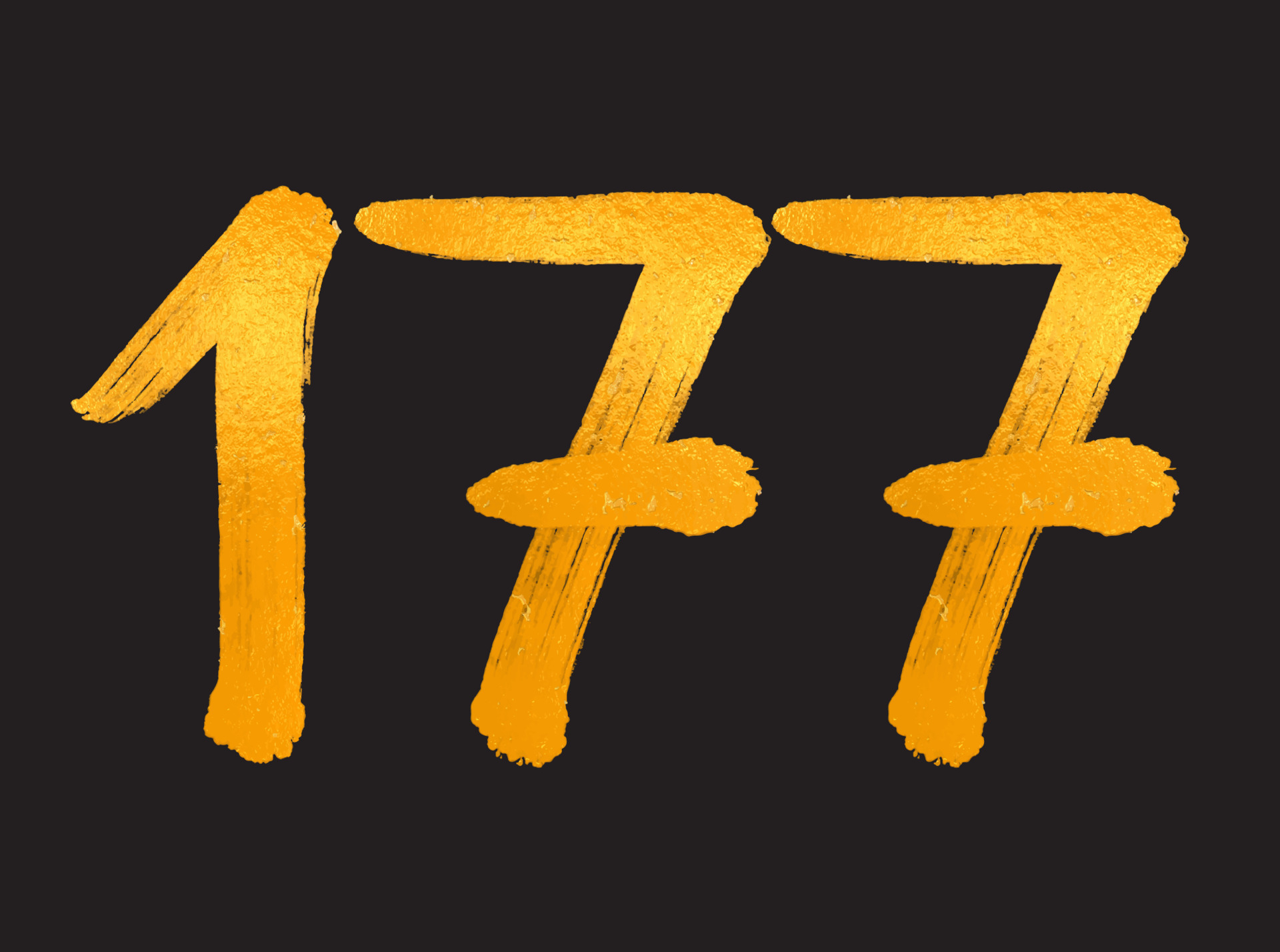 177 Number Logo Vector Illustration 177 Years Anniversary Celebration