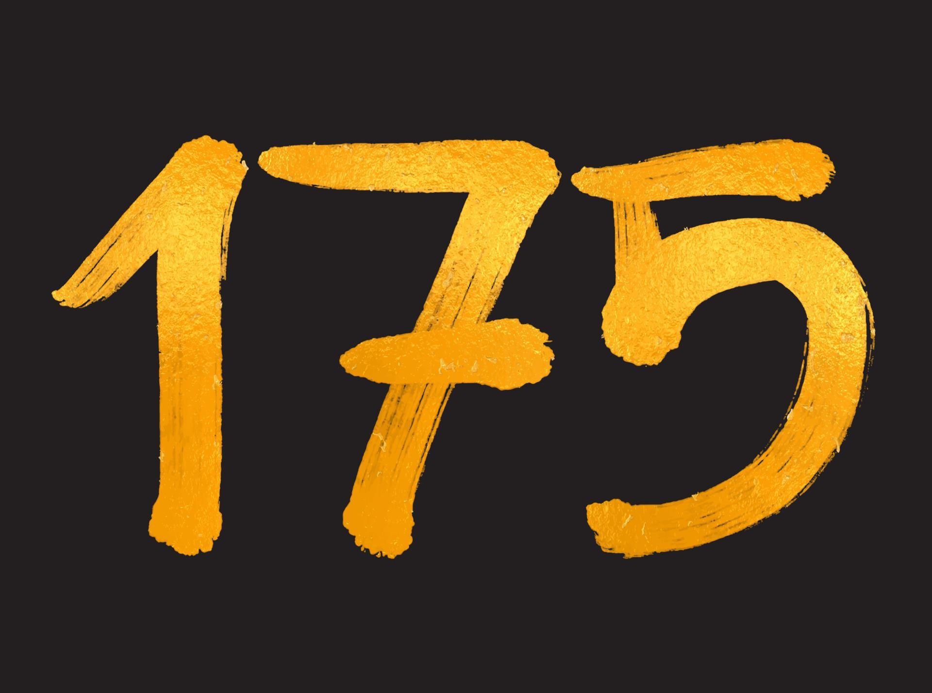 175 Number logo vector illustration, 175 Years Anniversary Celebration Vector Template, 175th ...