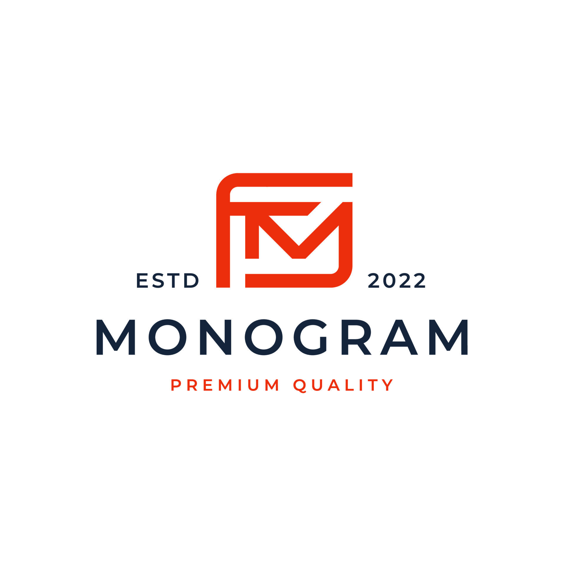 Monogram Initial Letter FM MF Logo Design. Business Initial Icon Vector 11518300 Vector Art at ...